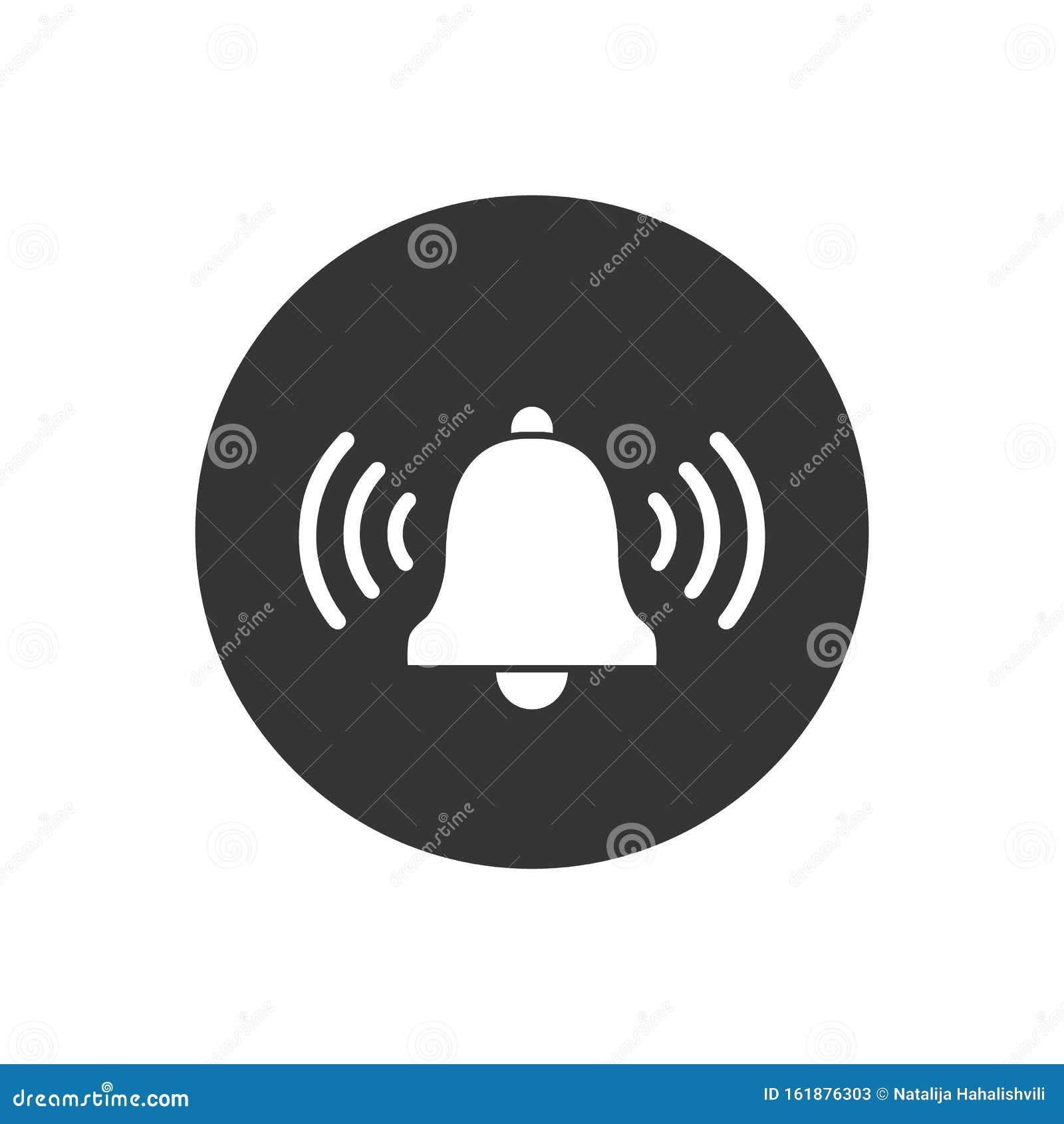 Bell Linear Vector Icon on White Vector Illustration Flat Style Stock ...