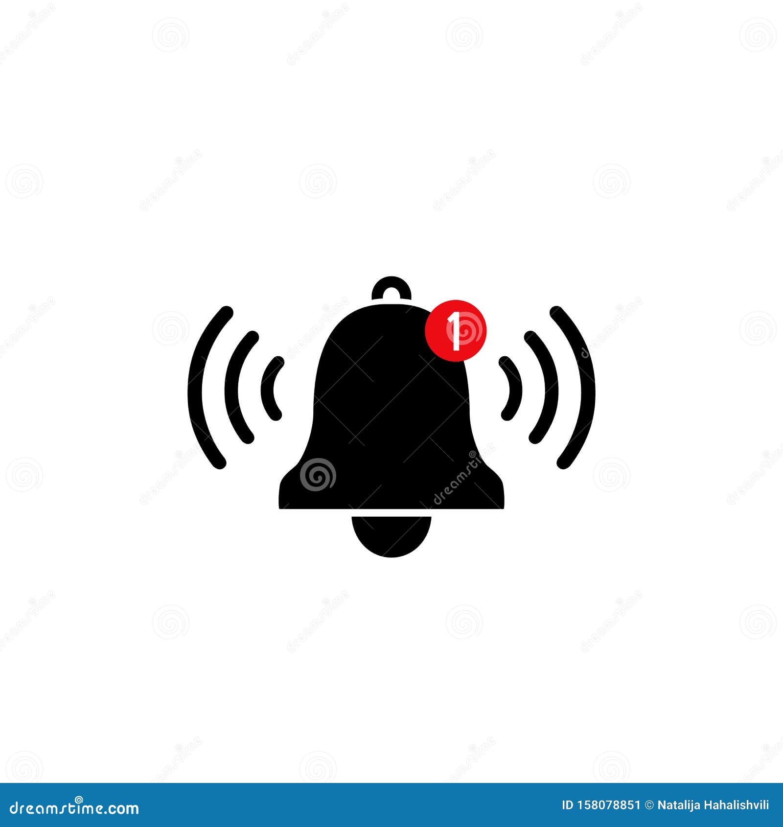 Bell Linear Vector Icon. Notification Icon on White. Vector ...
