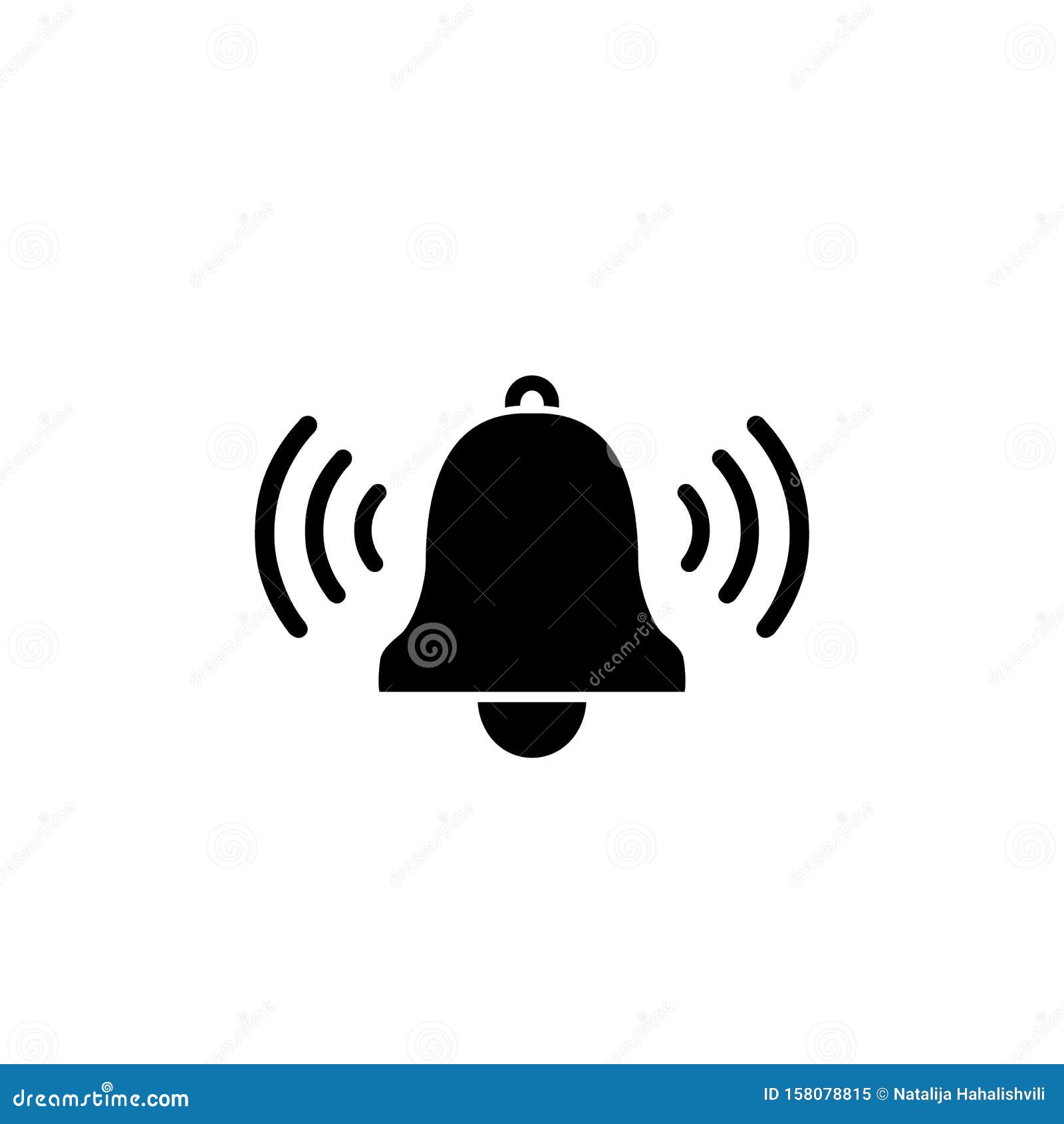 Bell Linear Vector Icon on White. Vector Illustration Stock Vector ...