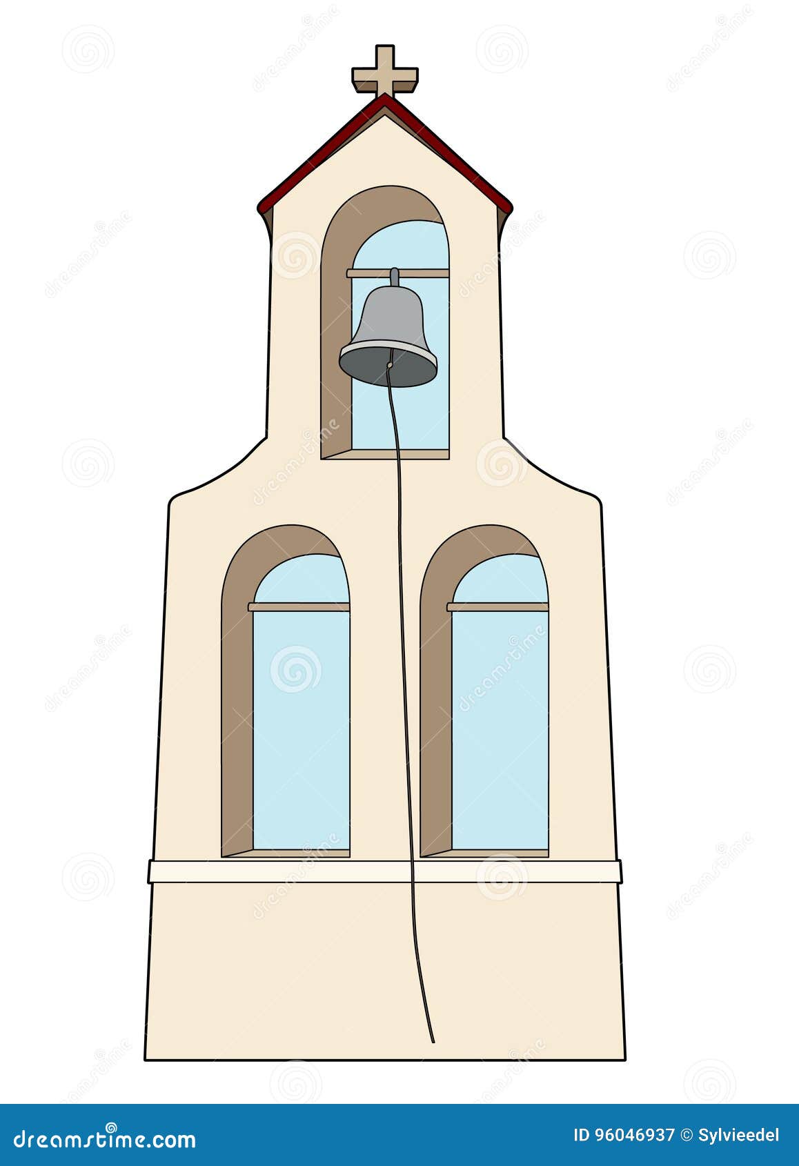The bell of the monastery stock vector. Illustration of architecture ...