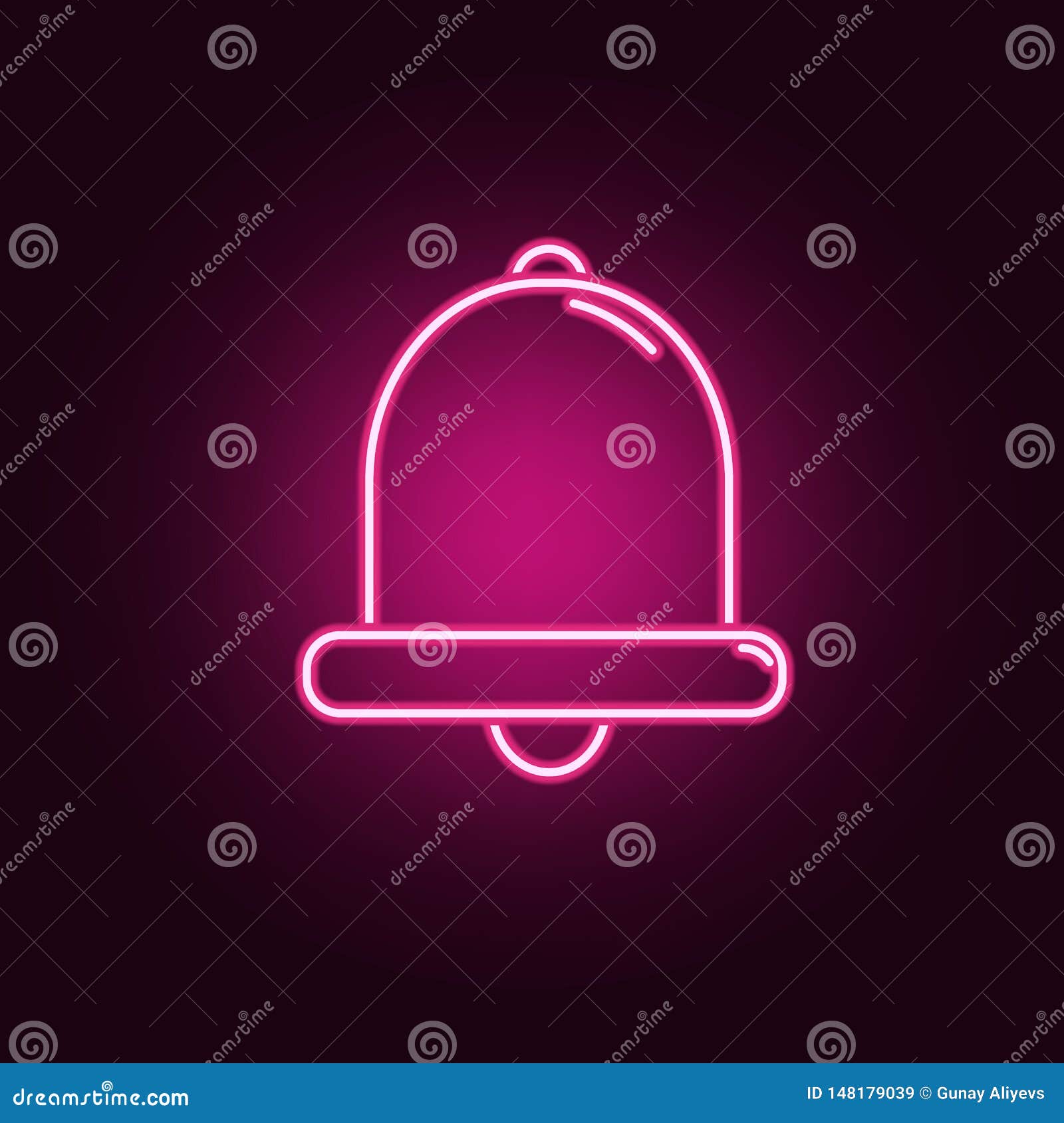 Bell Neon Icon. Elements of Religion Set Stock Illustration ...