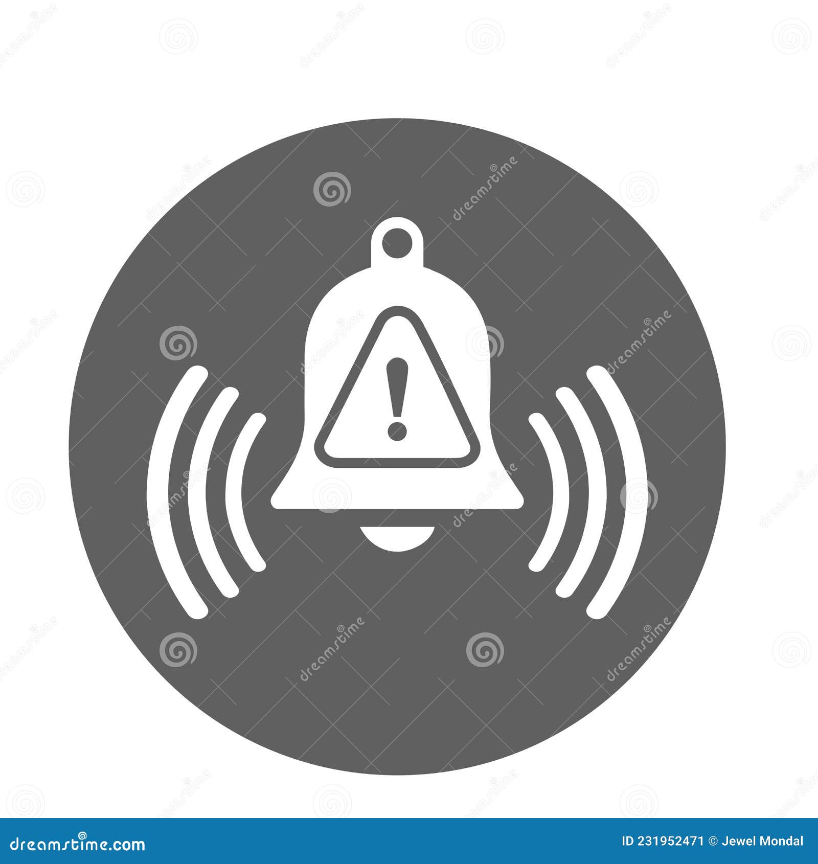 Bell, Notification, Alarm Icon. Gray Vector Graphics Stock Vector ...