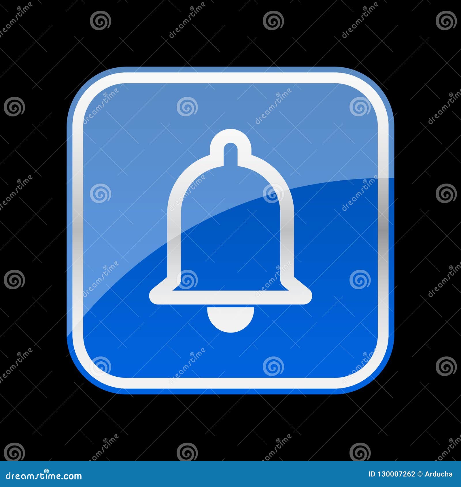 Bell Notification Icon Button. Vector Illustration Stock Illustration ...