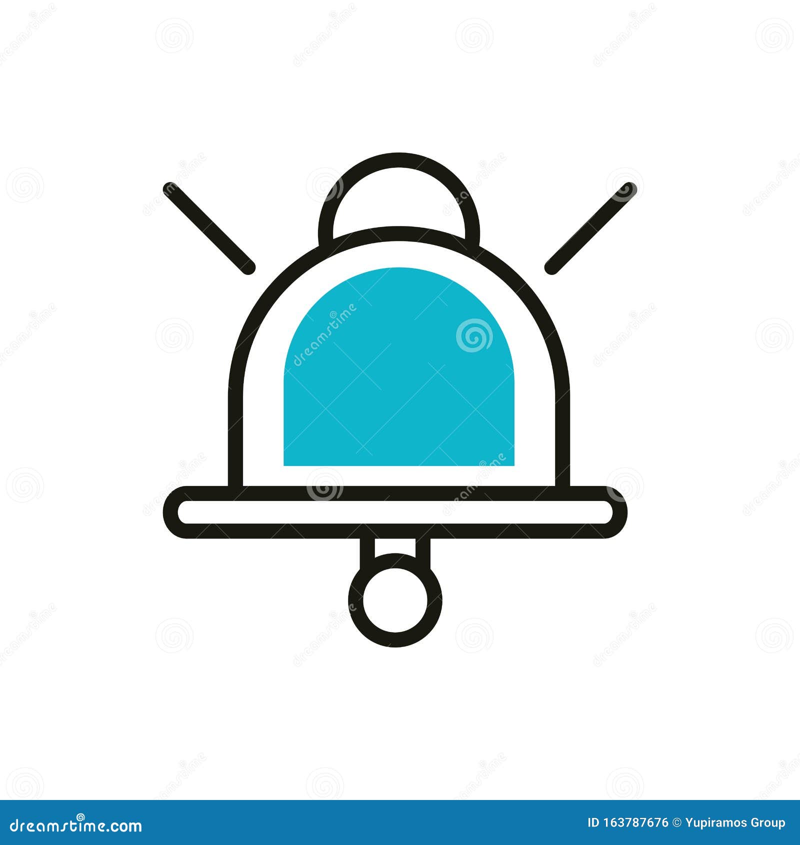 Bell Notification Social Media Icon Line and Fill Stock Vector ...