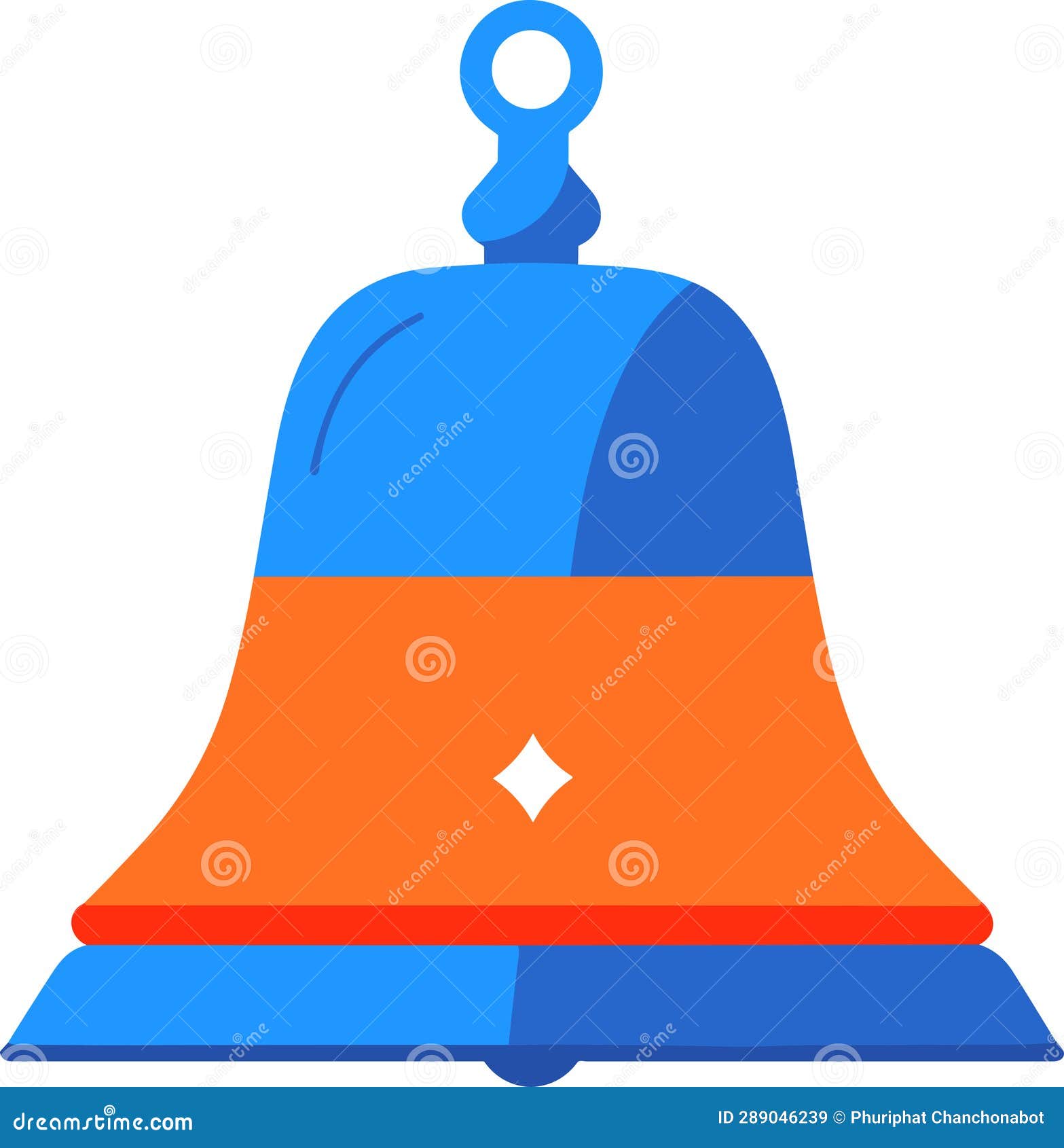 Bell or Notification in UX UI Flat Style Stock Illustration ...