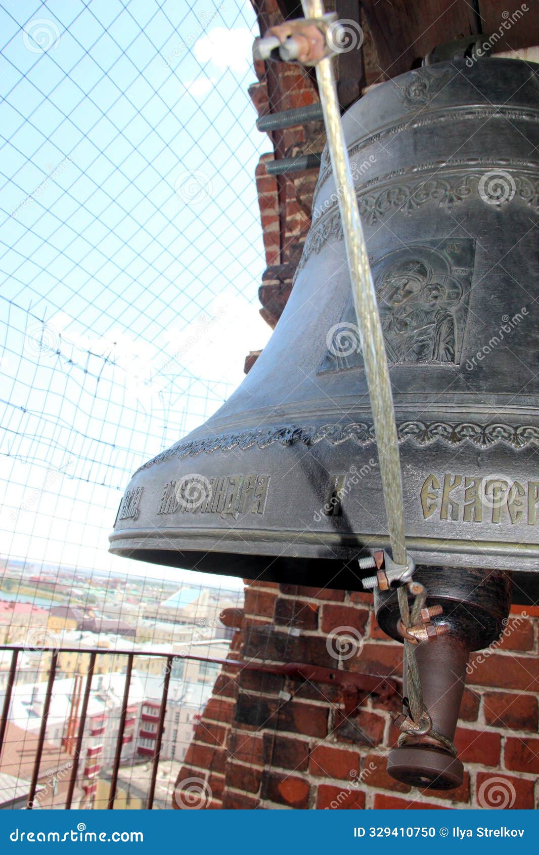 The Bell on the Orthodox Bell Tower Stock Photo - Image of wheel, large ...