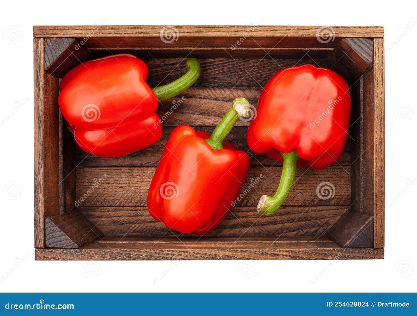 Bell Pepper in a Box Path Isolated Stock Photo - Image of fresh ...
