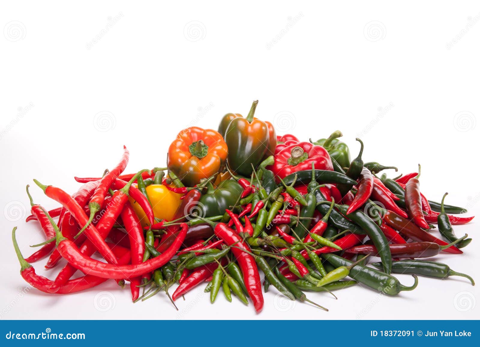 Bell Pepper and Chili stock image. Image of isolated - 18372091