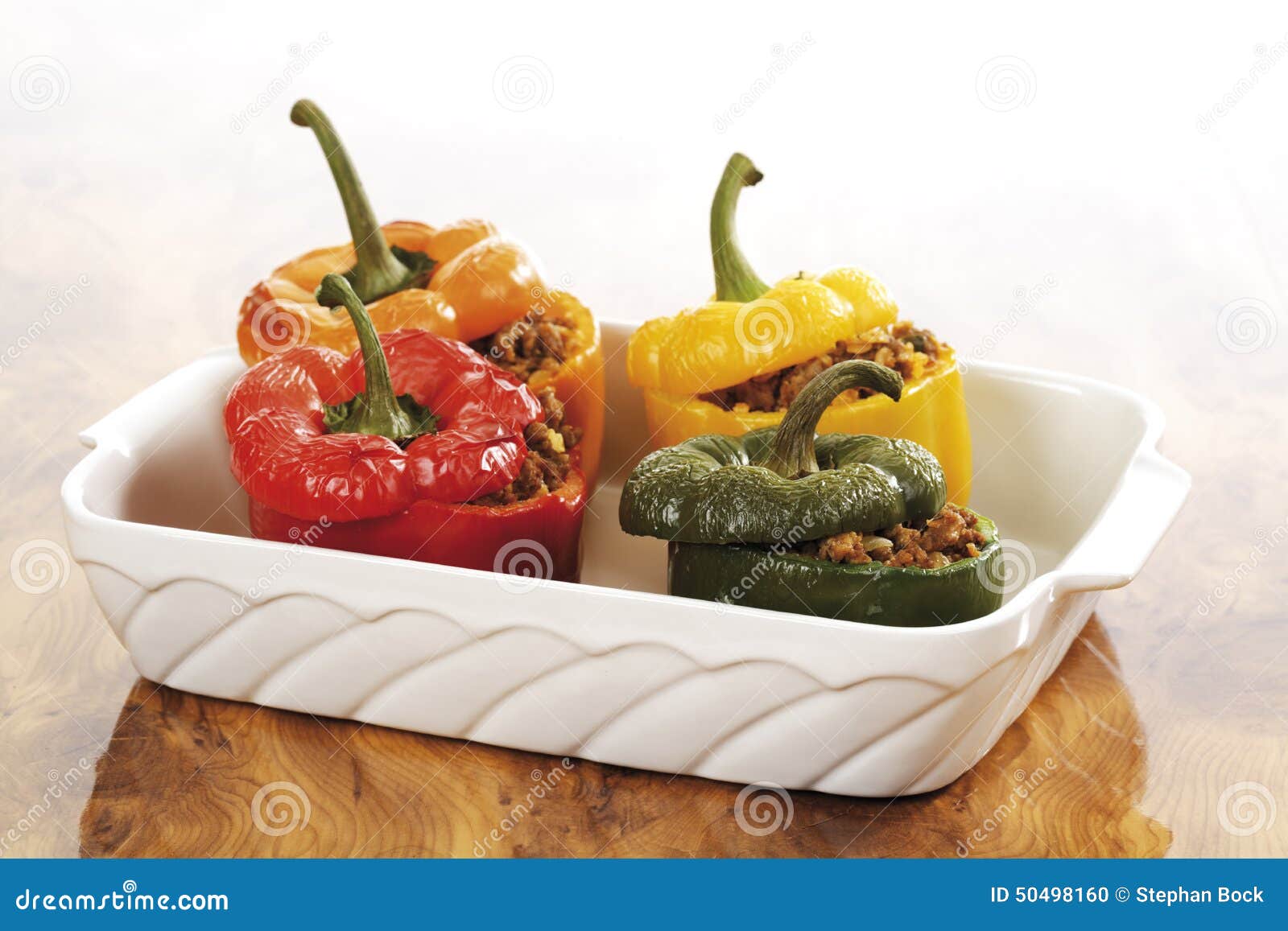 Bell Pepper Filled with Minced Meat Stock Photo - Image of grilled ...
