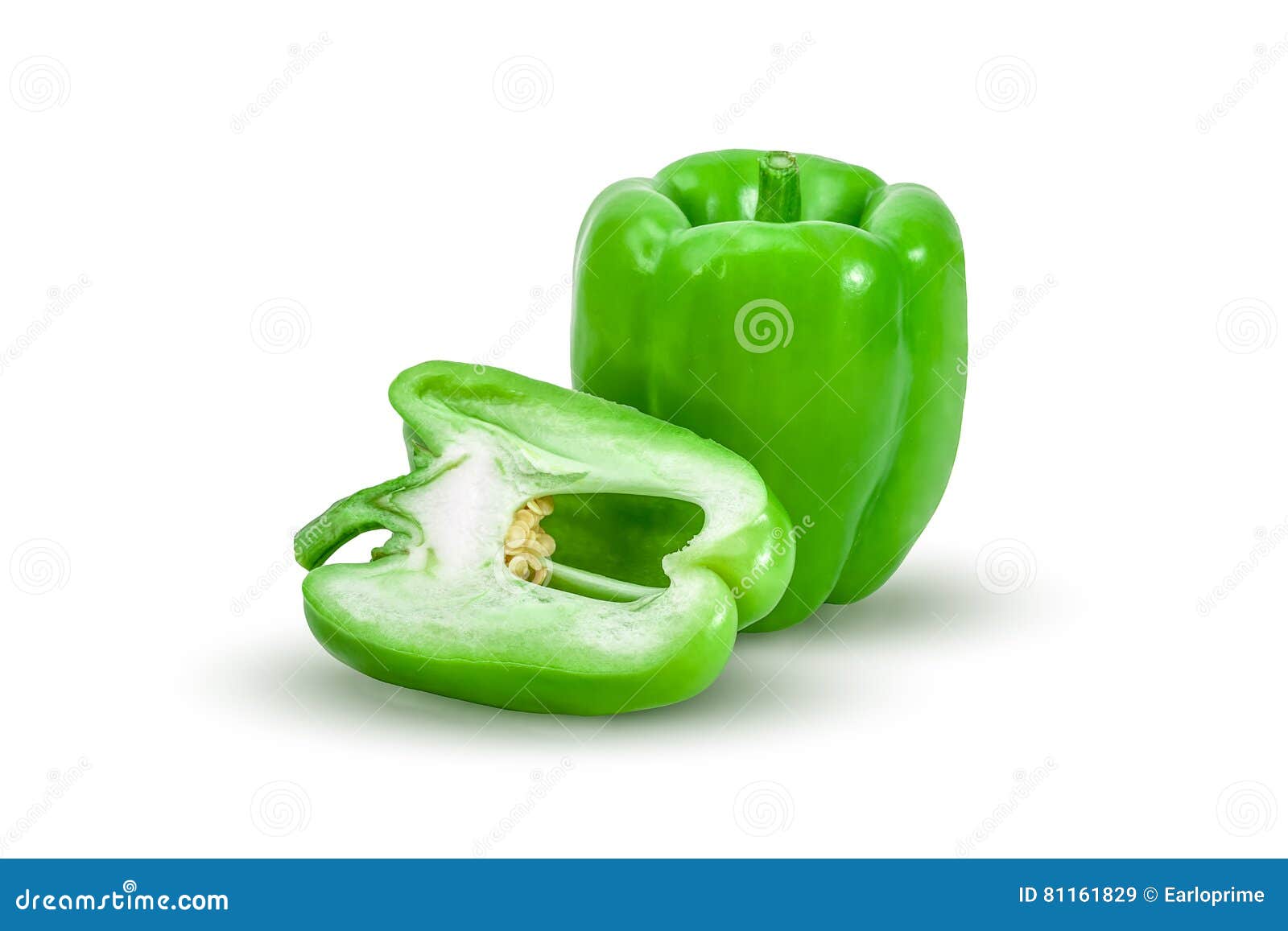 Bell Pepper and Half Green Pepper Stock Image - Image of ripe ...