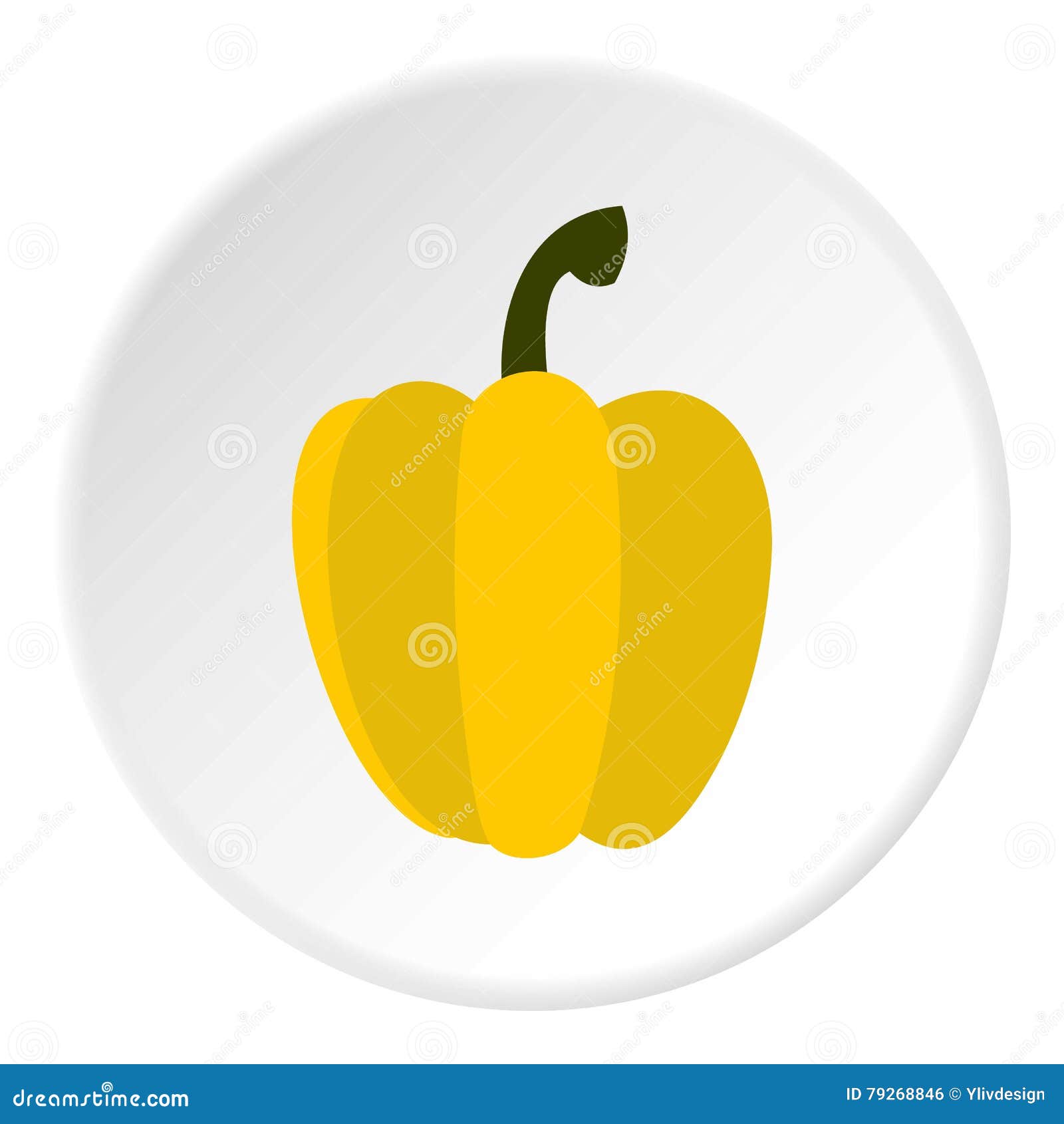 Bell Pepper Icon, Flat Style Stock Vector - Illustration of flat ...