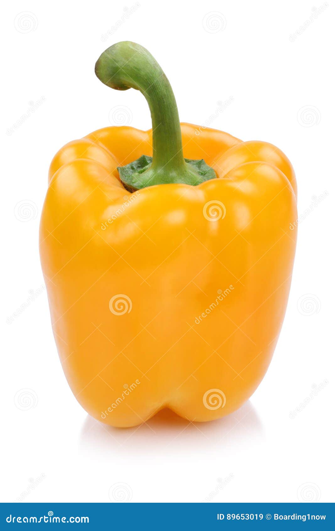 Bell Pepper Paprika Yellow Side View Vegetable Isolated on White Stock ...
