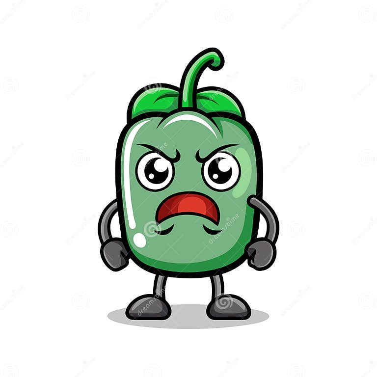 Bell Pepper Vegetable Animation Fun Design Stock Illustration ...