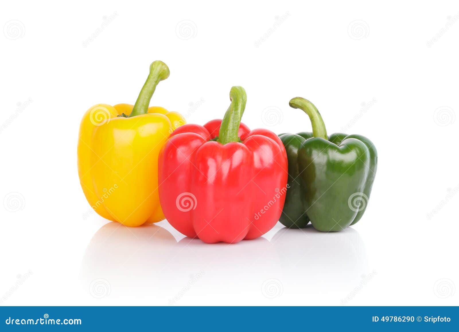 Bell Peppers or Capsicum Isolated on White Background Stock Photo ...