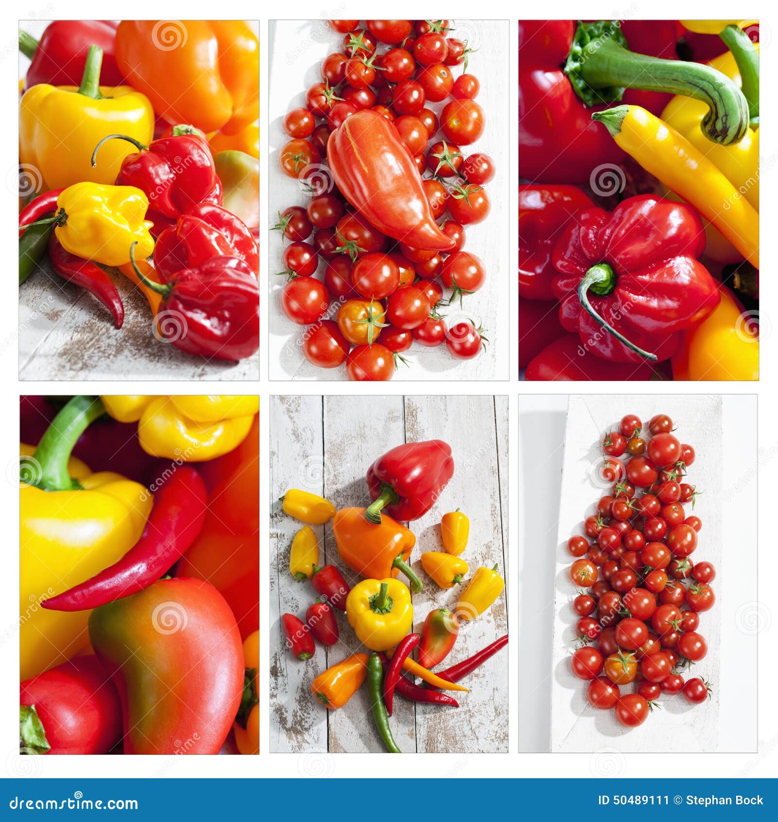 Bell Peppers, Chilis, Habaneros and Tomatoes,collage Stock Image ...