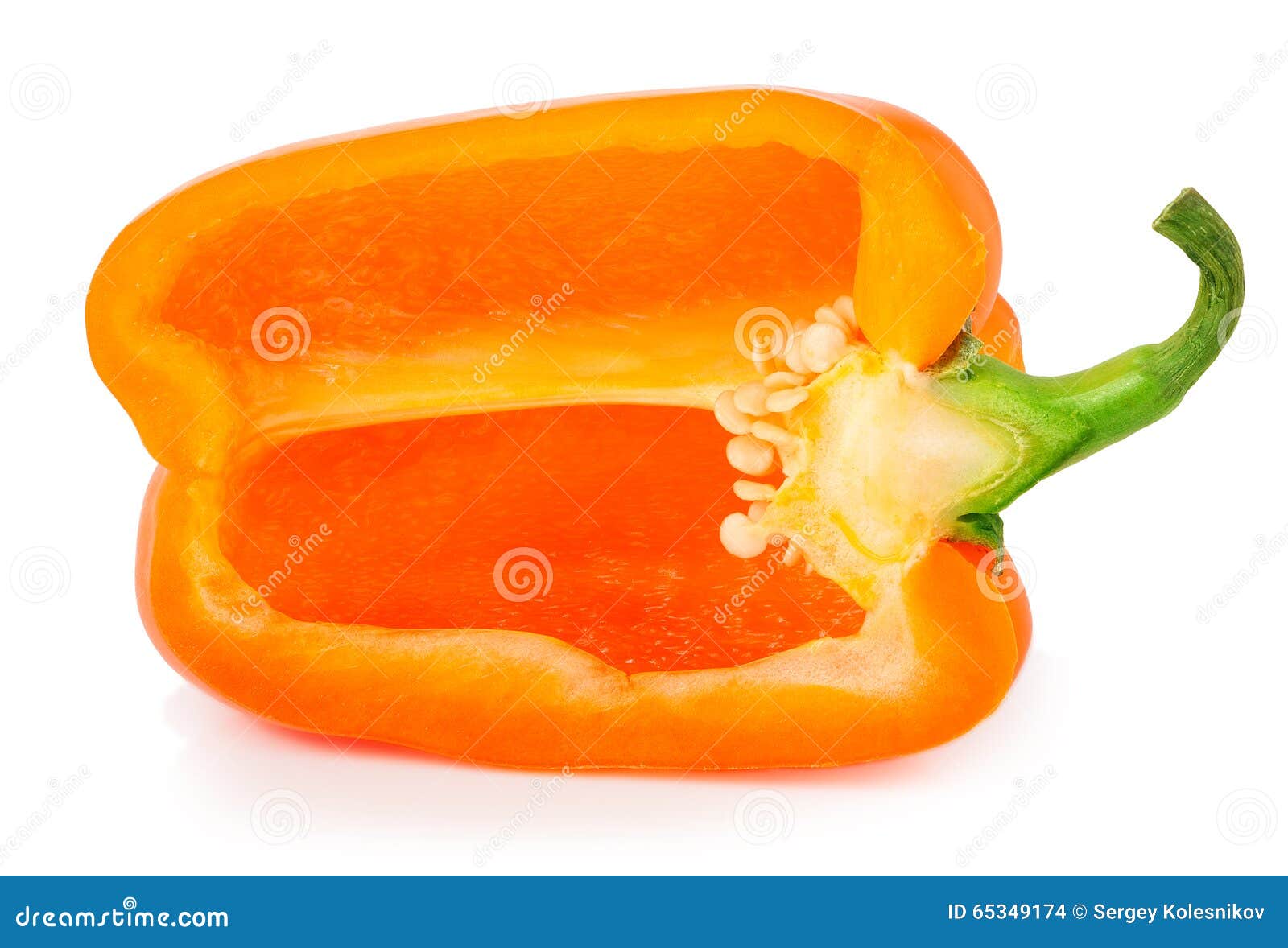 Bell Peppers with Half Isolated on White Stock Photo - Image of ...