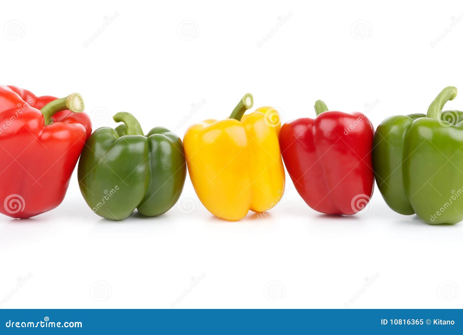Bell Peppers in a Row stock image. Image of capsicum - 10816365