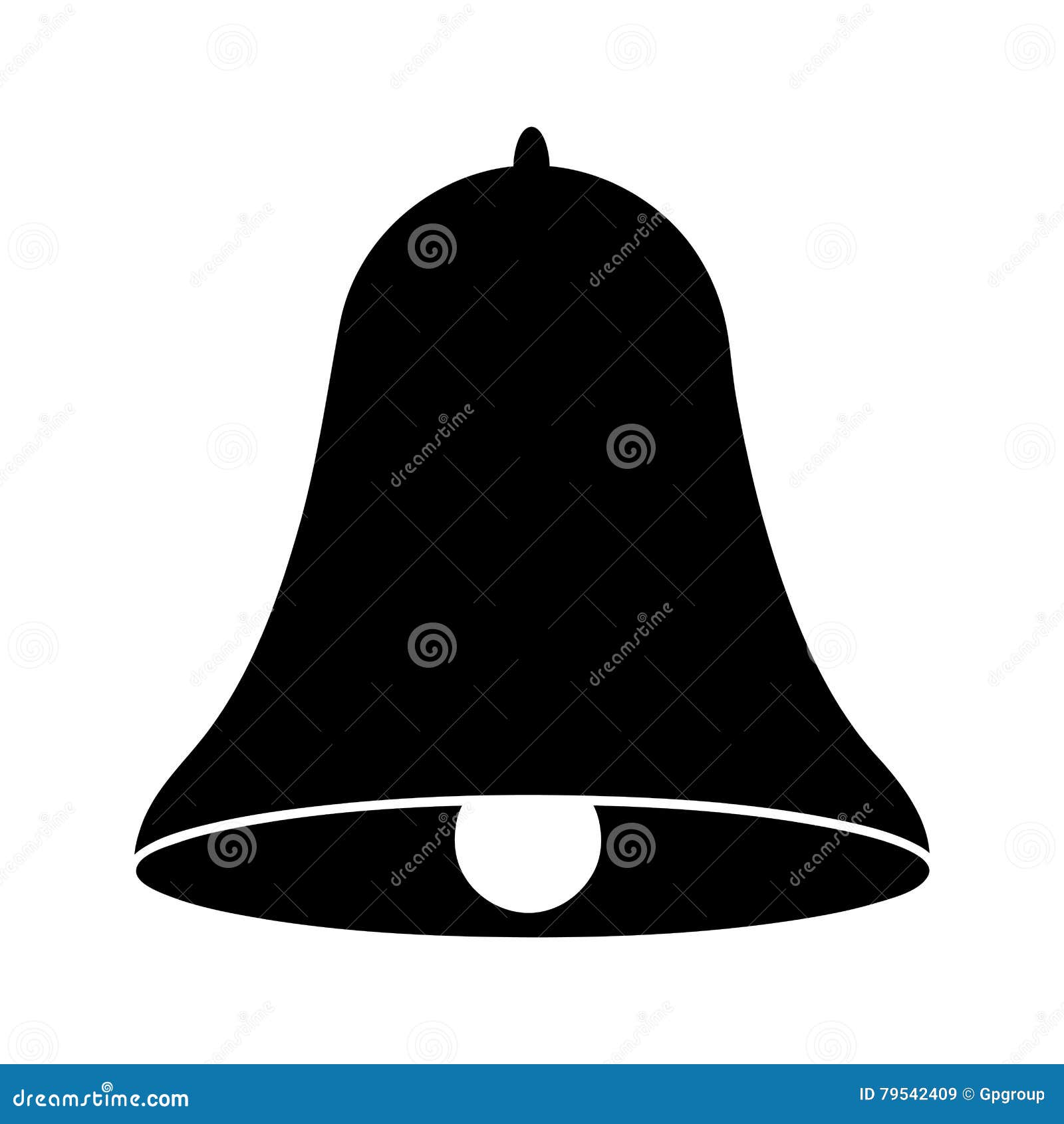 Bell pictogram icon image stock vector. Illustration of morning - 79542409