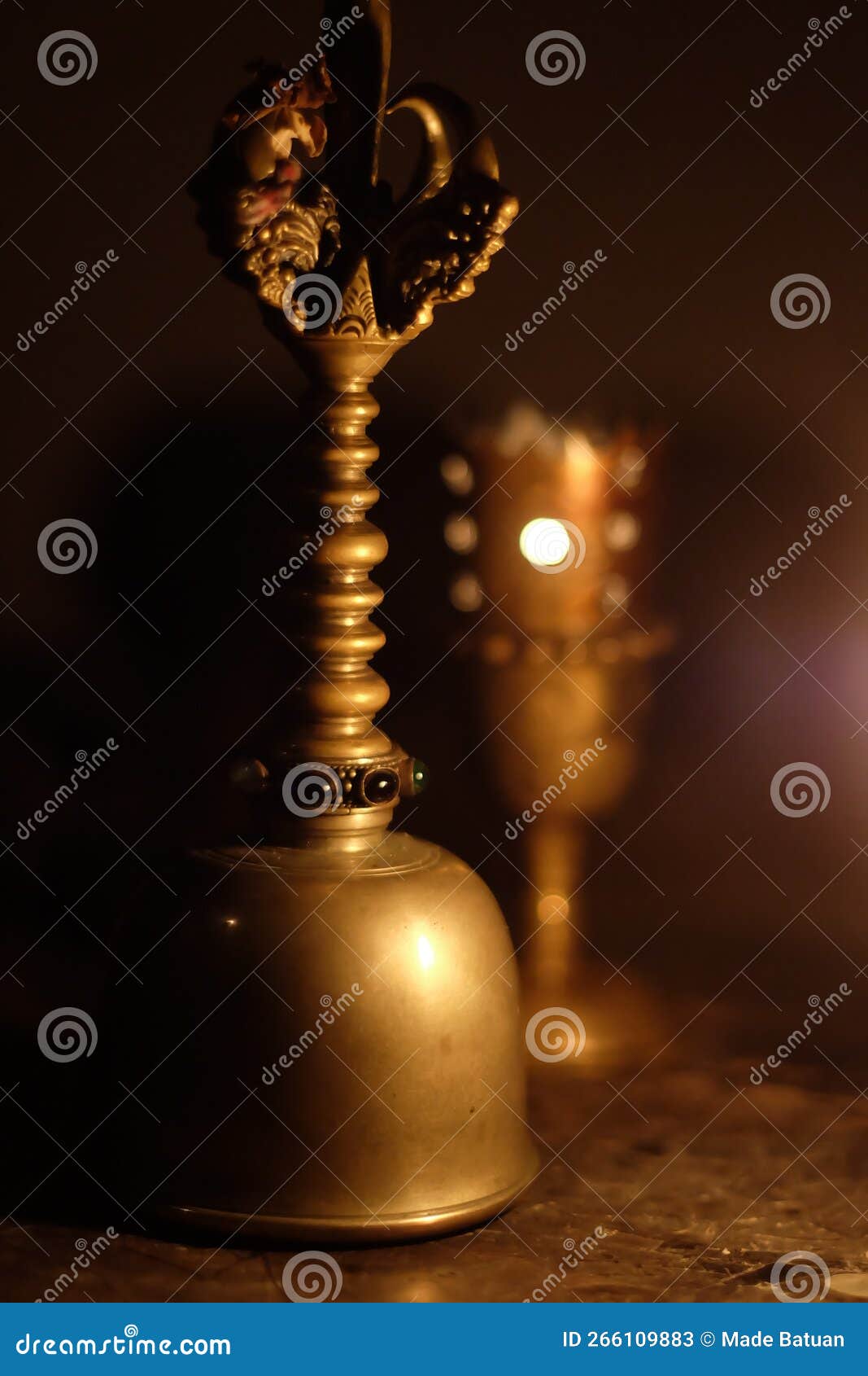 Bell for Prayer Equipment for Hindu Priests Stock Image - Image of ...