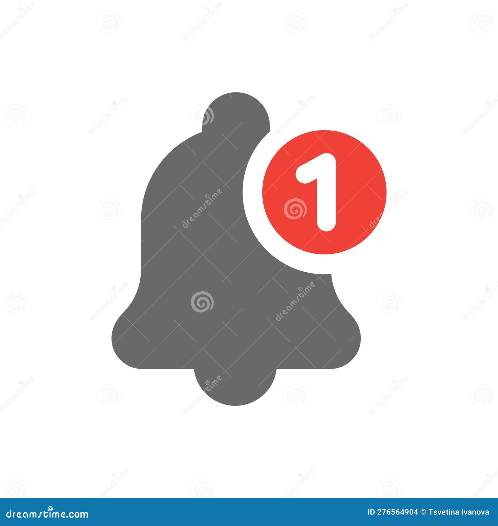 Bell with Red Notification Vector Icon Stock Vector - Illustration of ...