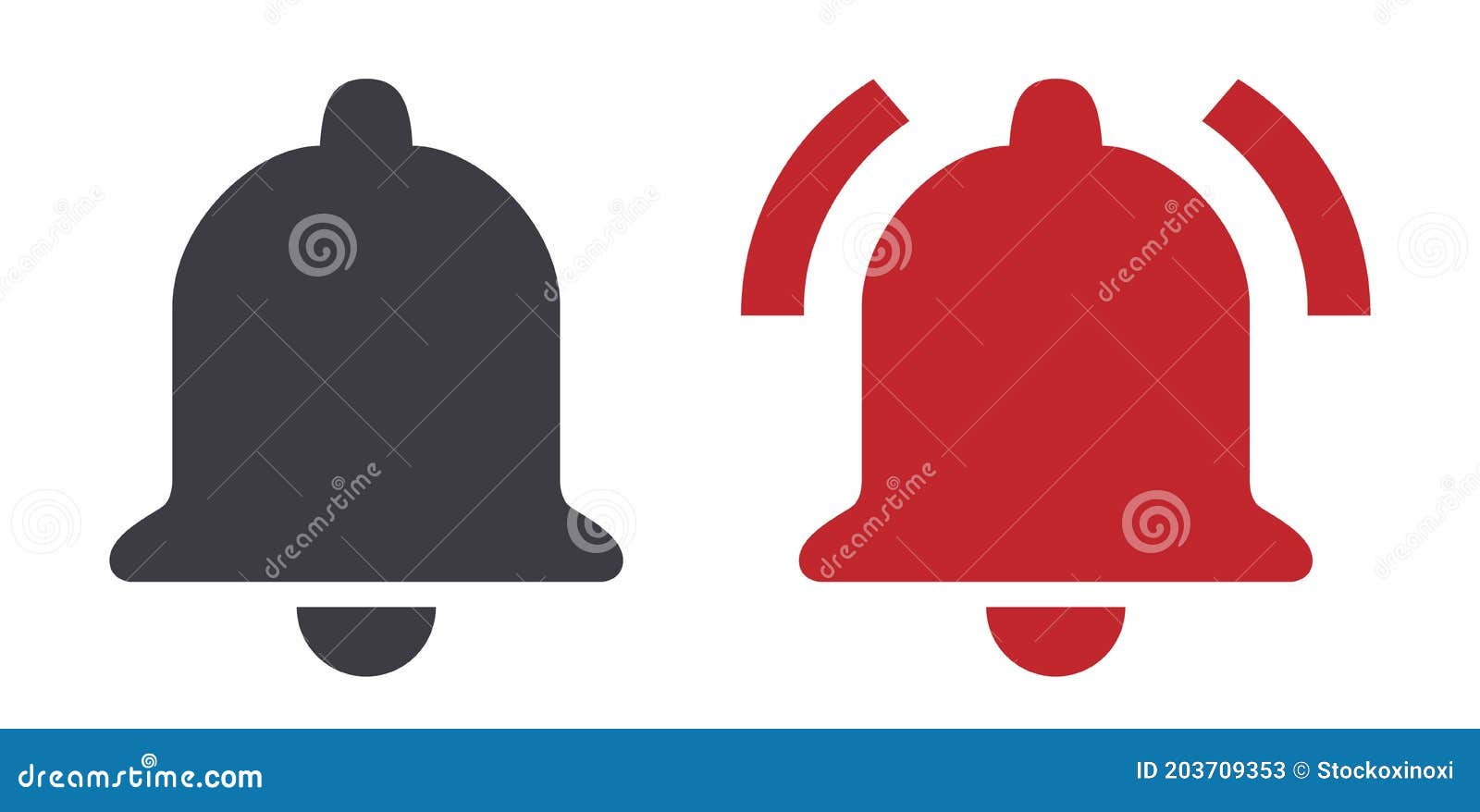 Bell Ring Icon Vector Illustration Stock Vector - Illustration of ...