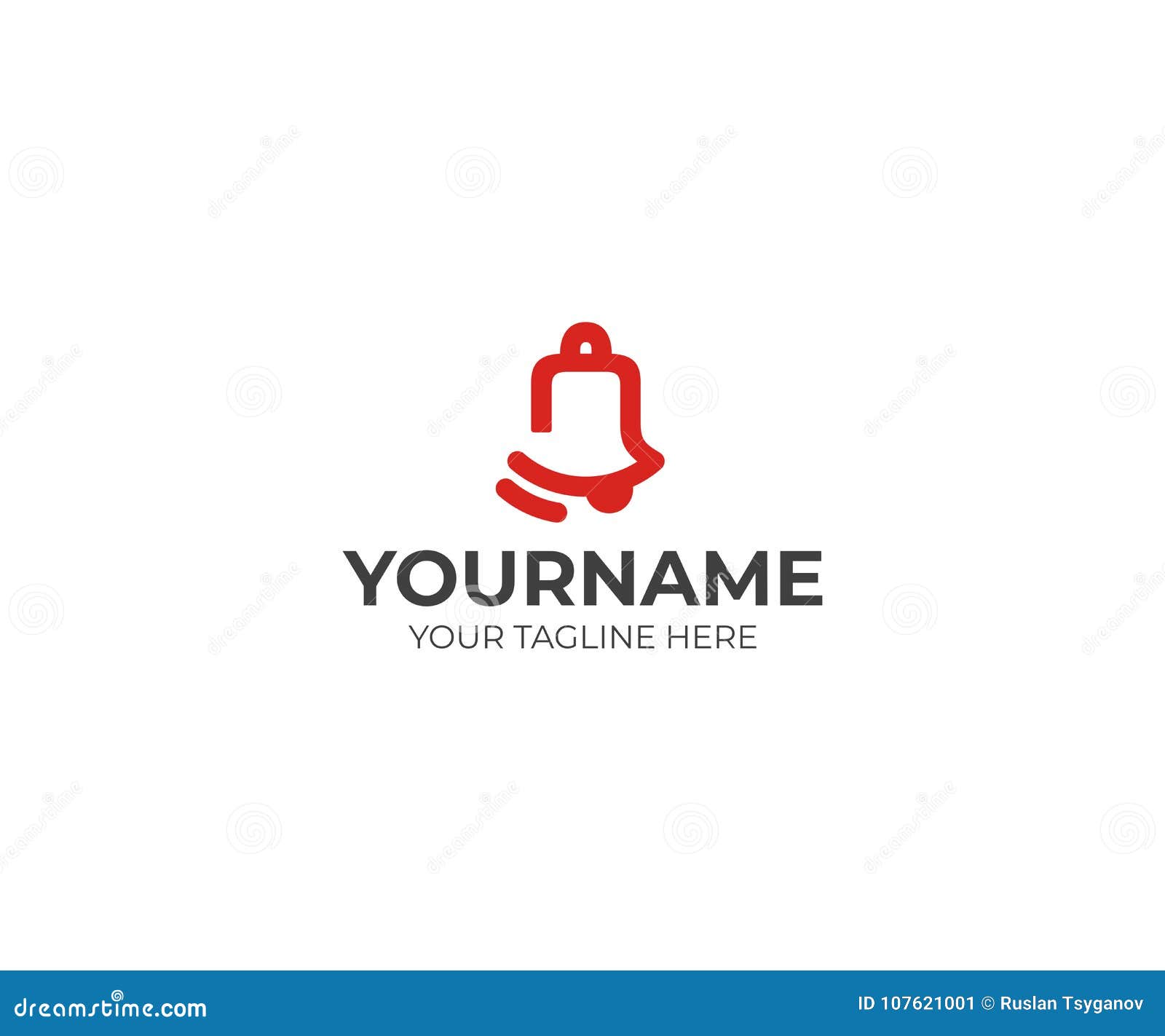 Bell Ring Logo Template. Notification Vector Design Stock Vector ...