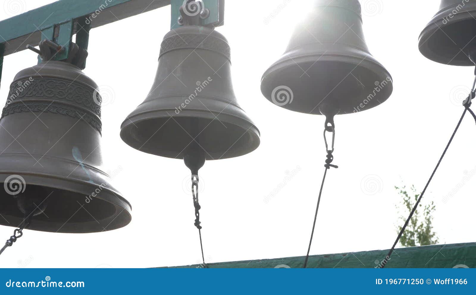 Bell Ringing. Beat Bells of Different Sizes Stock Footage - Video of ...