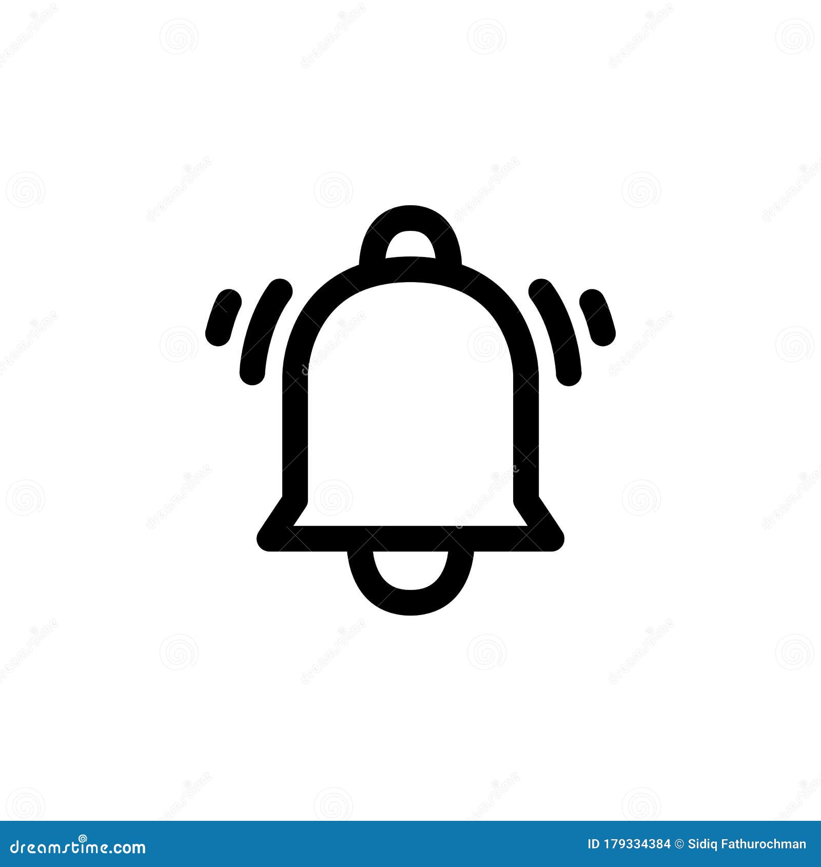 Bell Ringing Icon stock vector. Illustration of music - 179334384