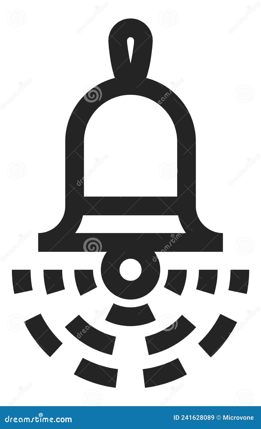 Bell Ringing Icon. School Lesson Start Symbol Stock Vector ...