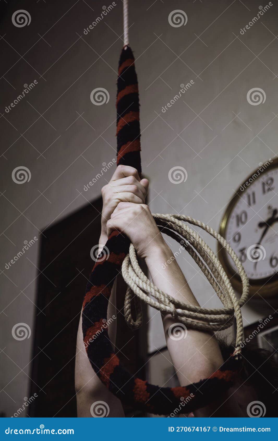 Bell Ringing, Pulling on the Bell Rope Stock Image - Image of pull ...