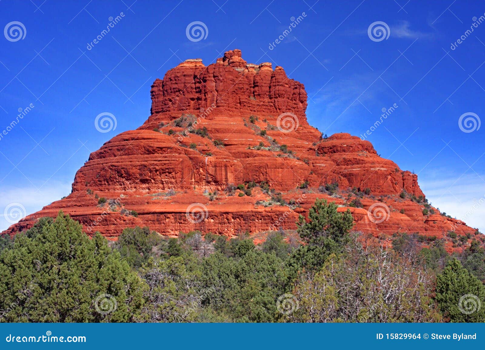 Bell Rock in Sedona Arizona Stock Photo - Image of blue, erosion: 15829964