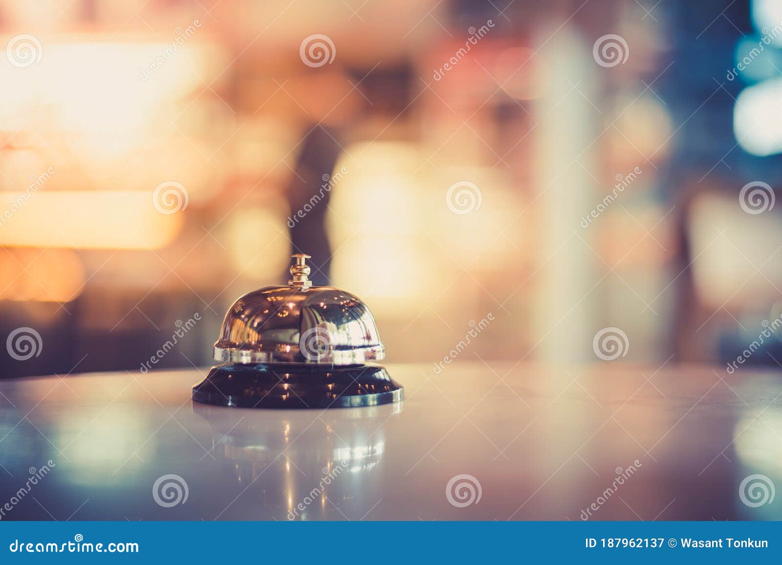 Bell for service stock image. Image of counter, space - 187962137