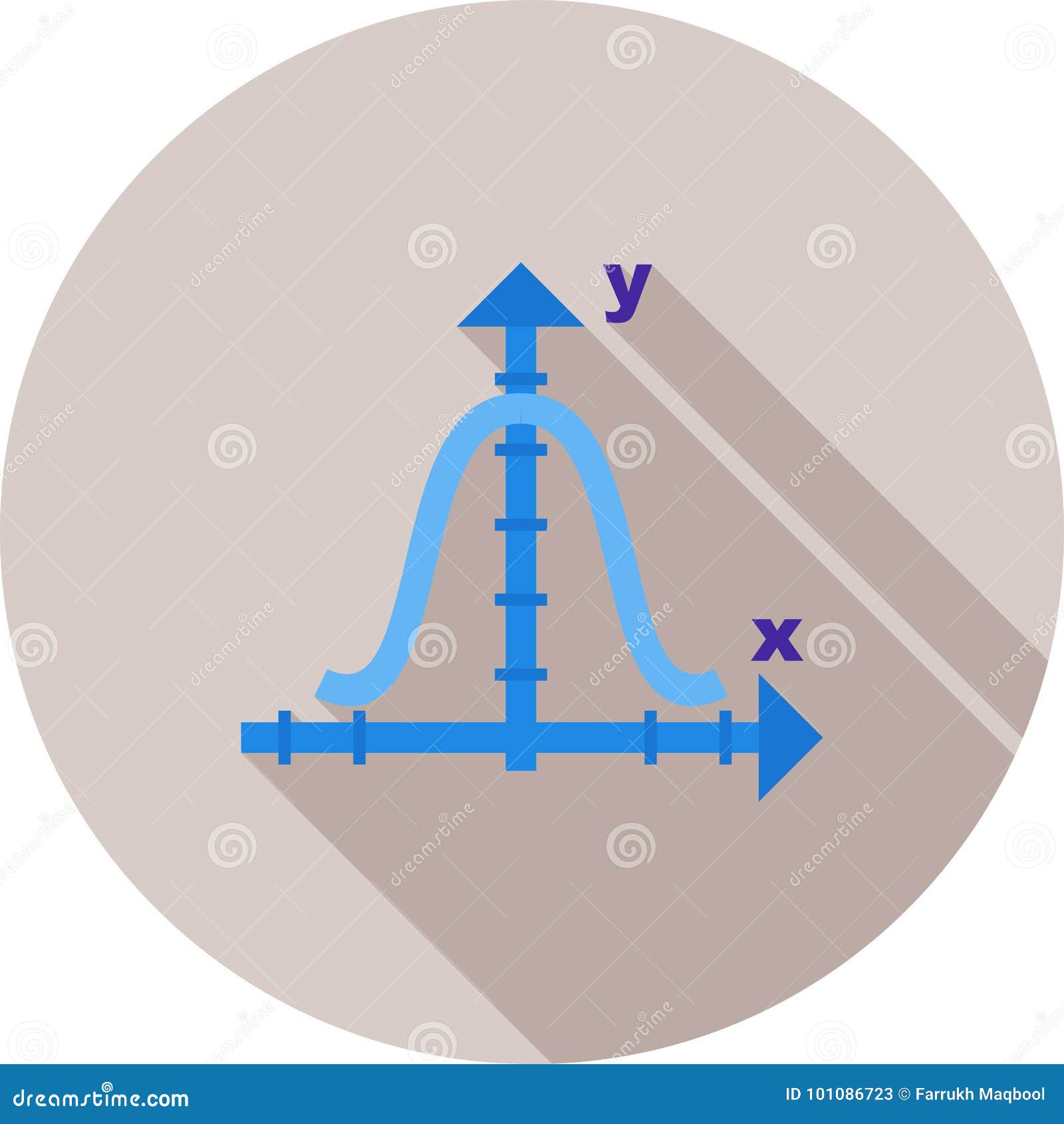 Bell Shaped Graph stock vector. Illustration of business - 101086723