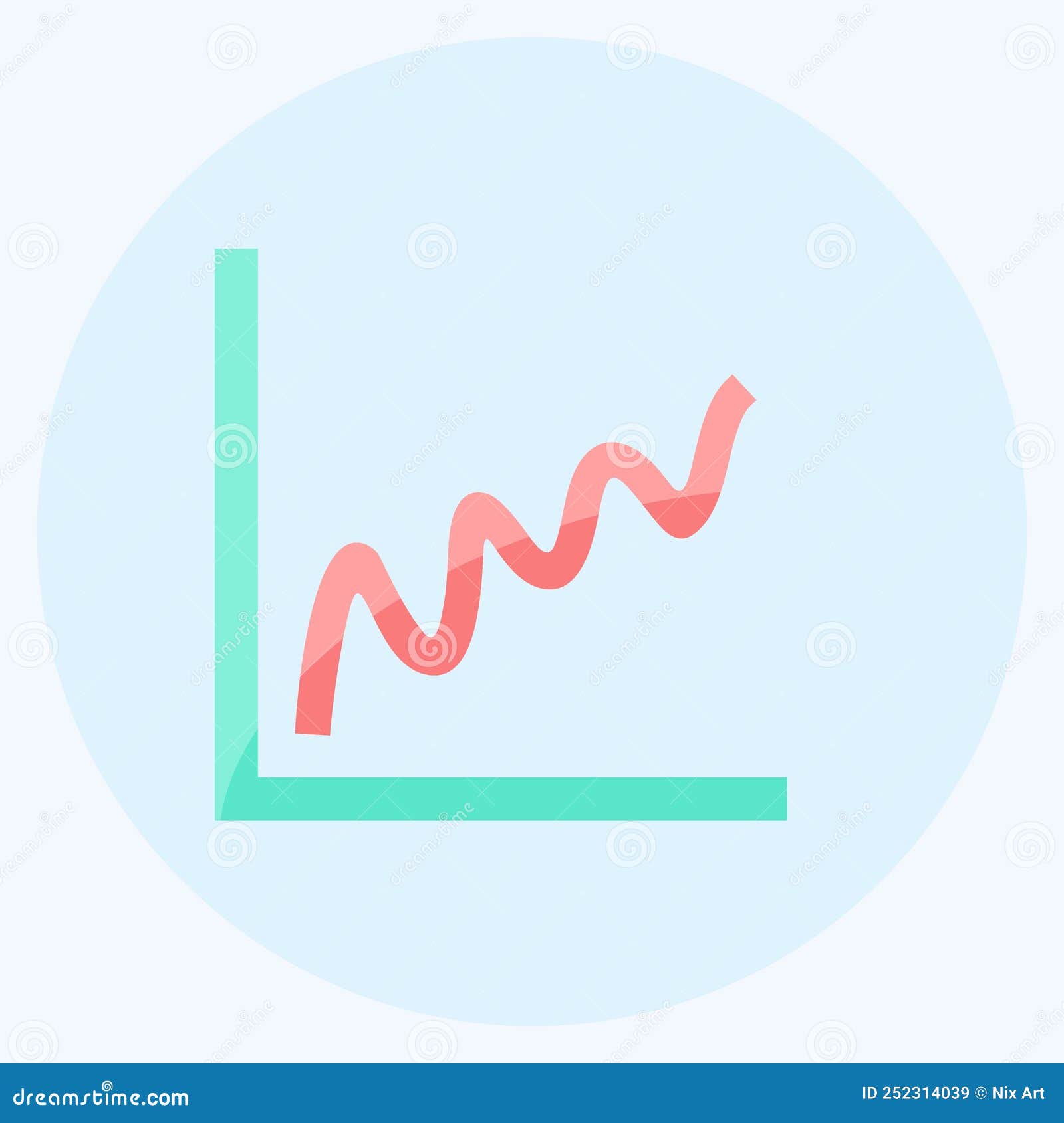 Bell Shaped Graph Icon in Trendy Flat Style Isolated on Soft Blue ...
