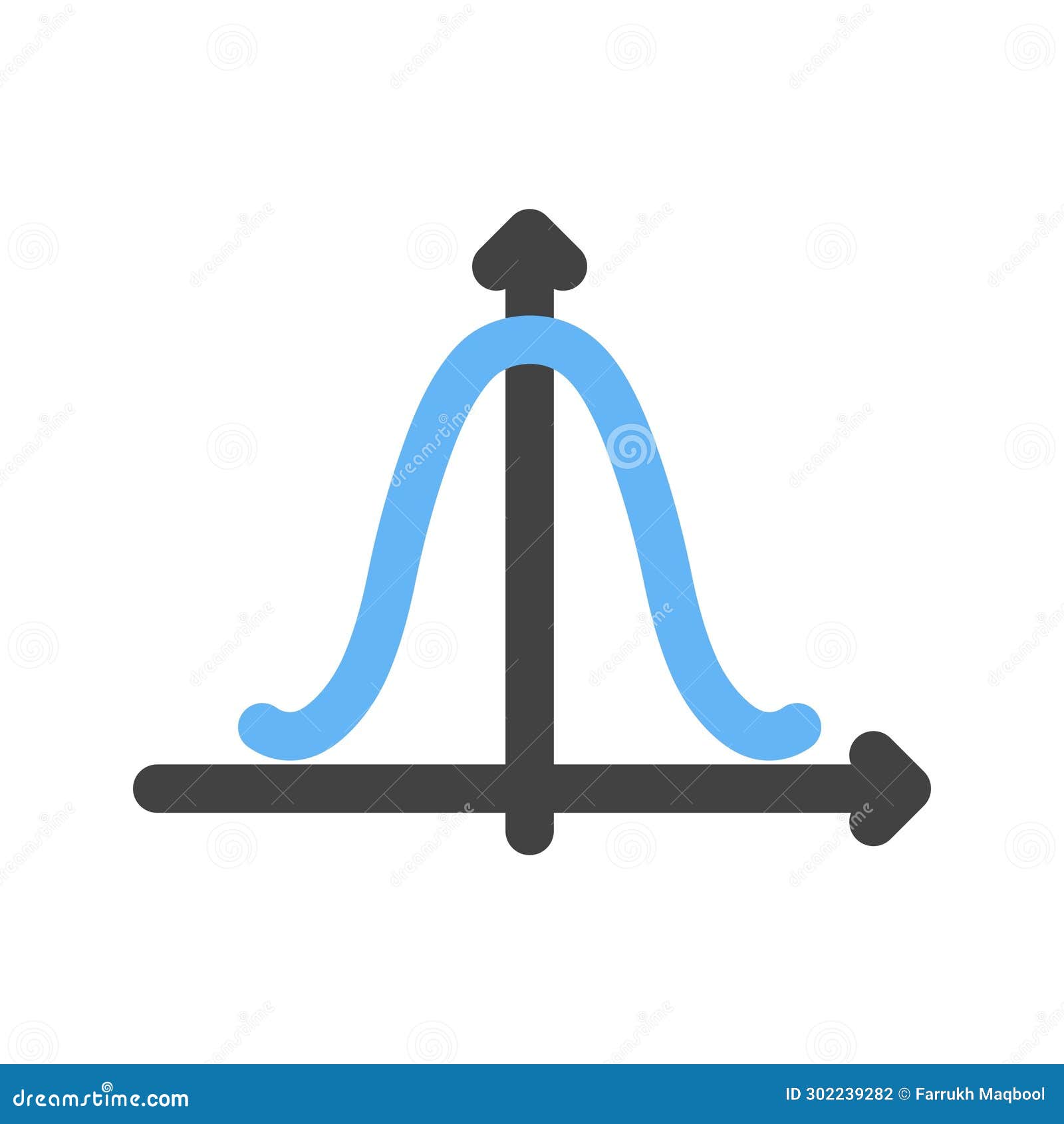 Bell Shaped Graph Icon Vector Image. Stock Vector - Illustration of ...