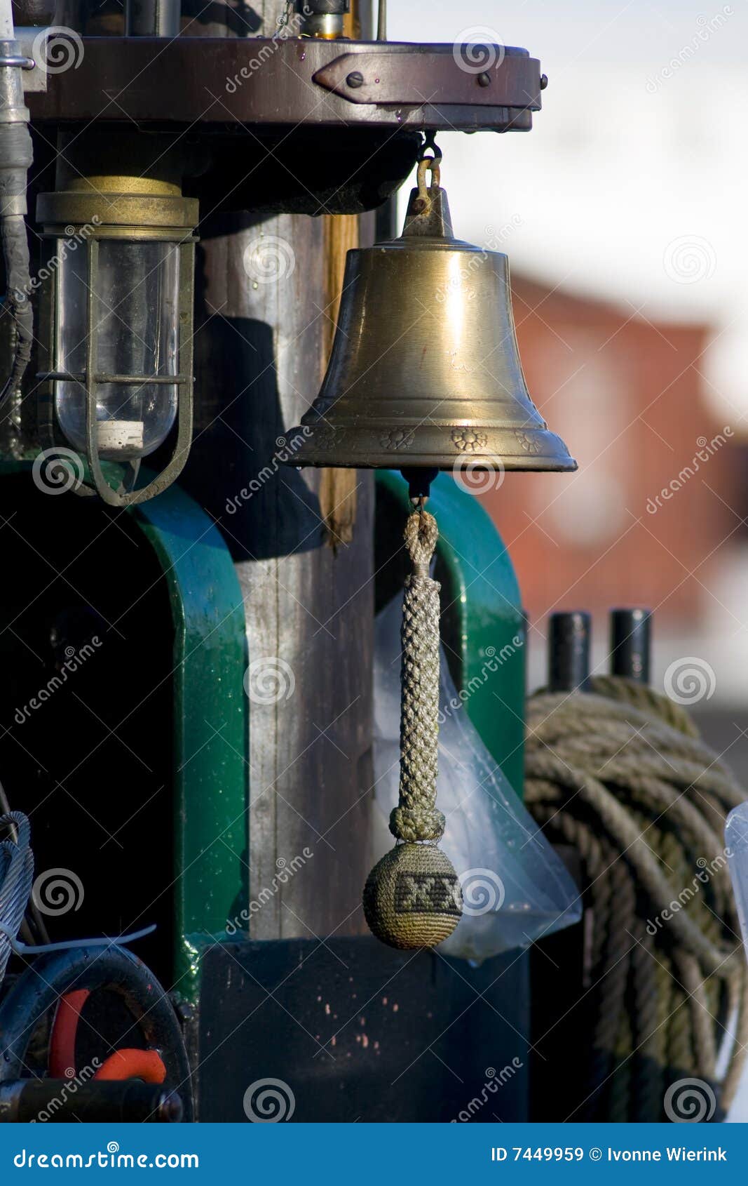 Bell at the ship stock image. Image of bell, boat, mast - 7449959