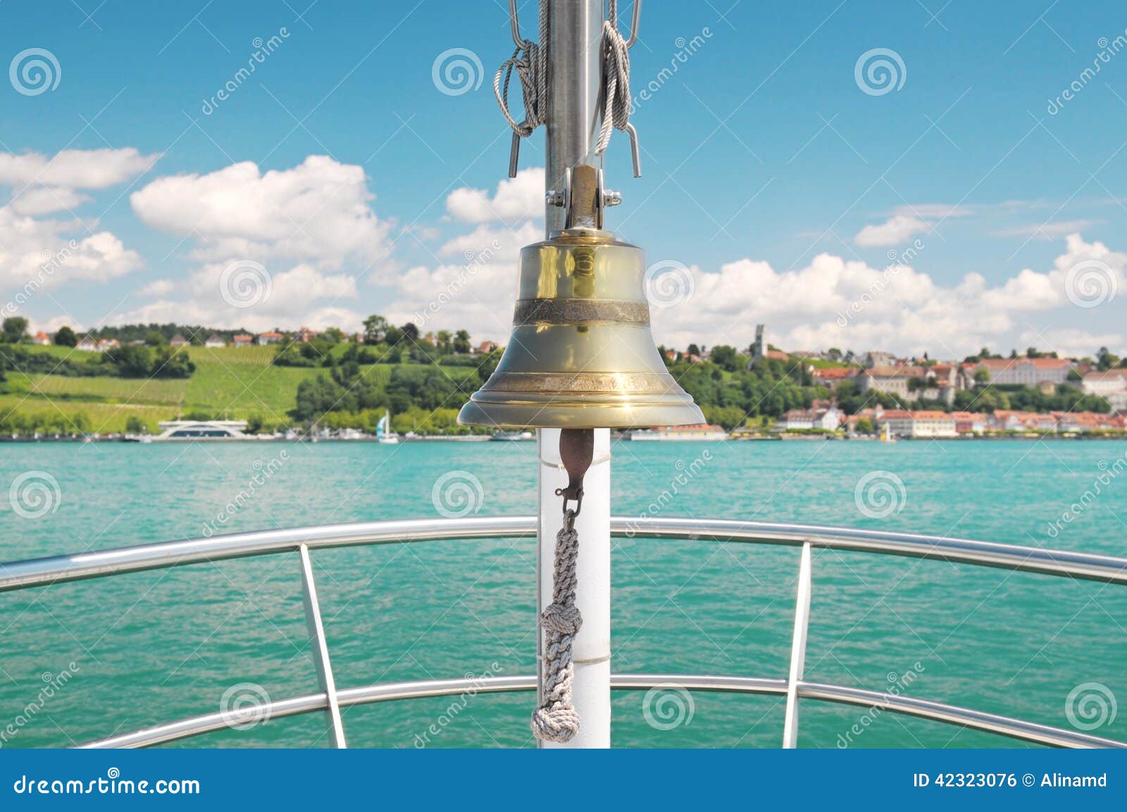 Bell on the ship stock photo. Image of bronze, sail, metal - 42323076
