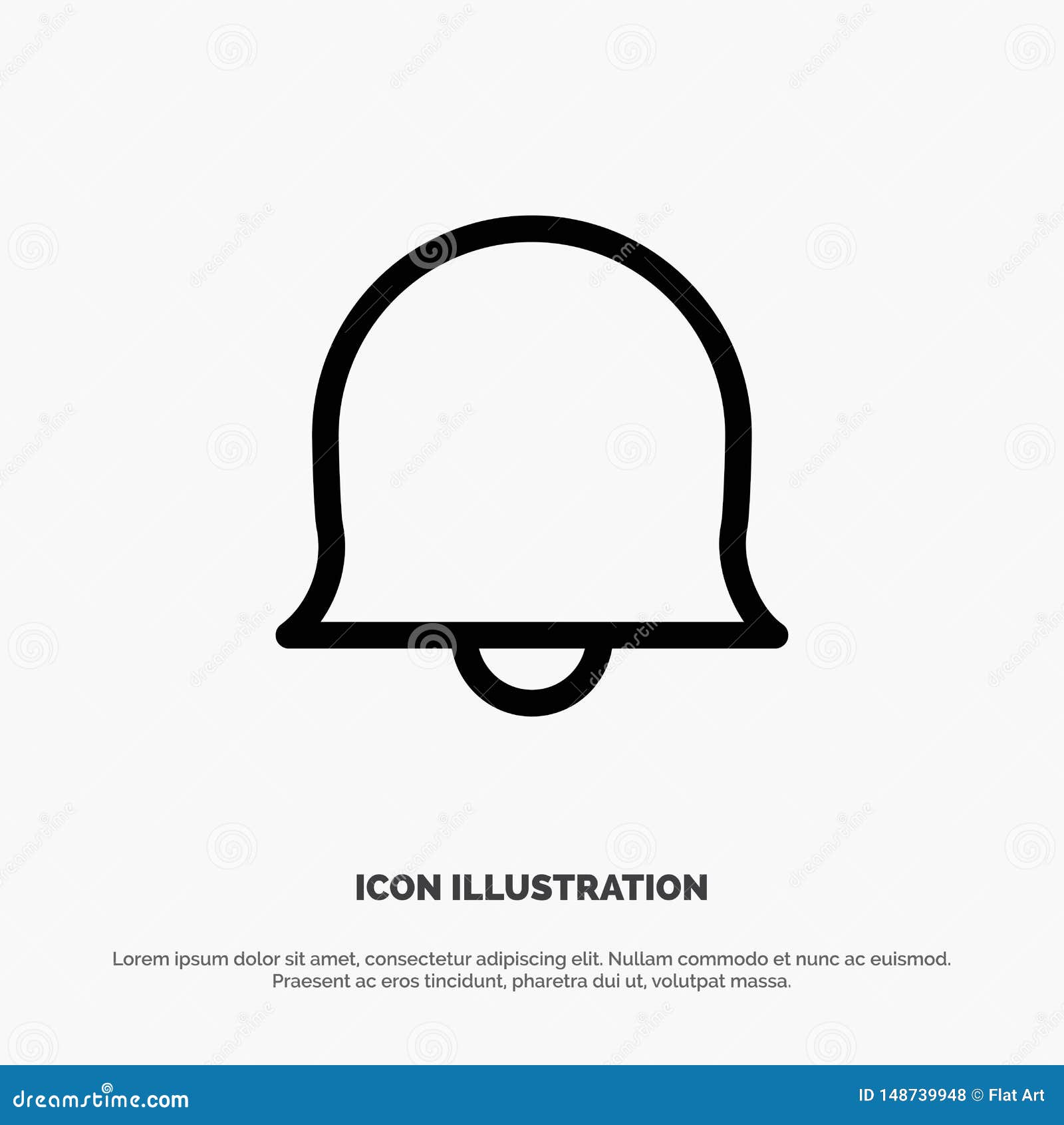 Bell, Sign, Twitter Line Icon Vector Stock Vector - Illustration of ...