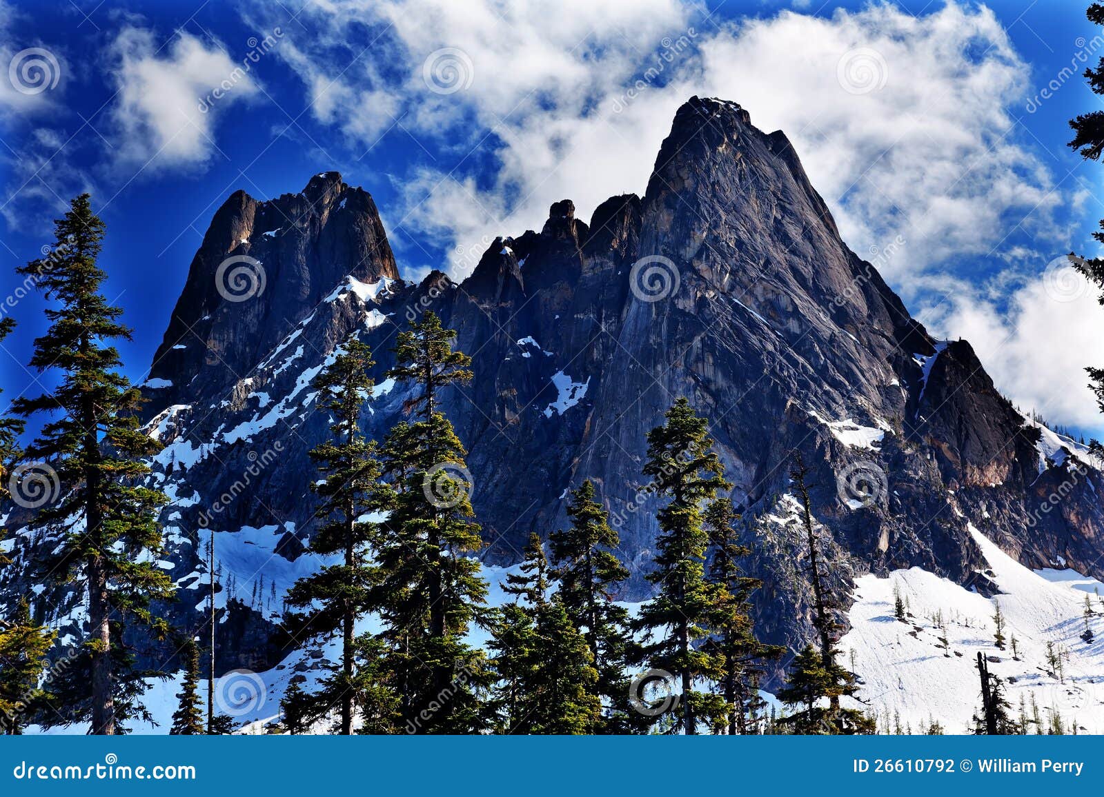 Bell Snow Mountain July Summer Washington Stock Photo - Image of hill ...