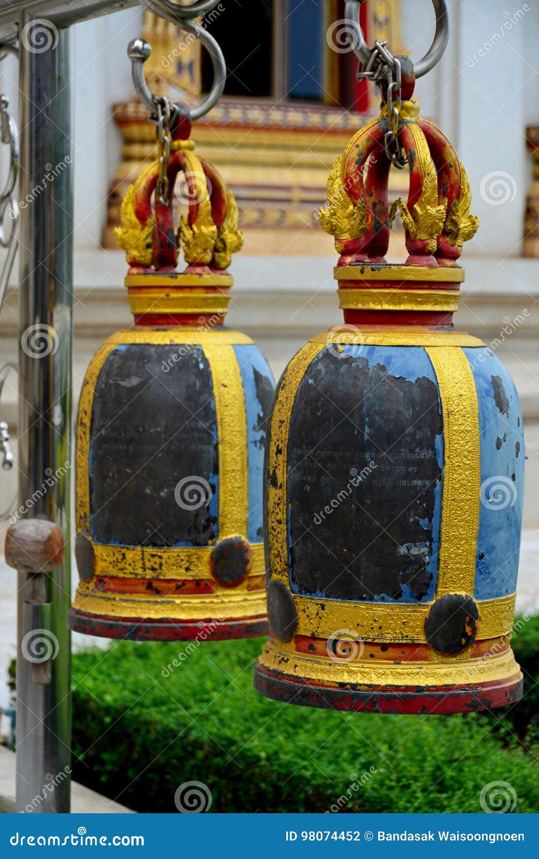 Bell Structure in a Wat Temple Thailand Ang Thong Stock Photo - Image ...