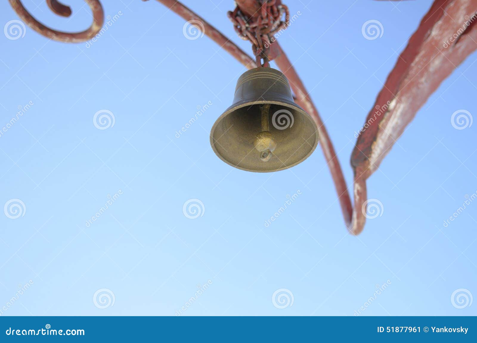 Bell stock image. Image of hanging, chain, subject, hammer - 51877961