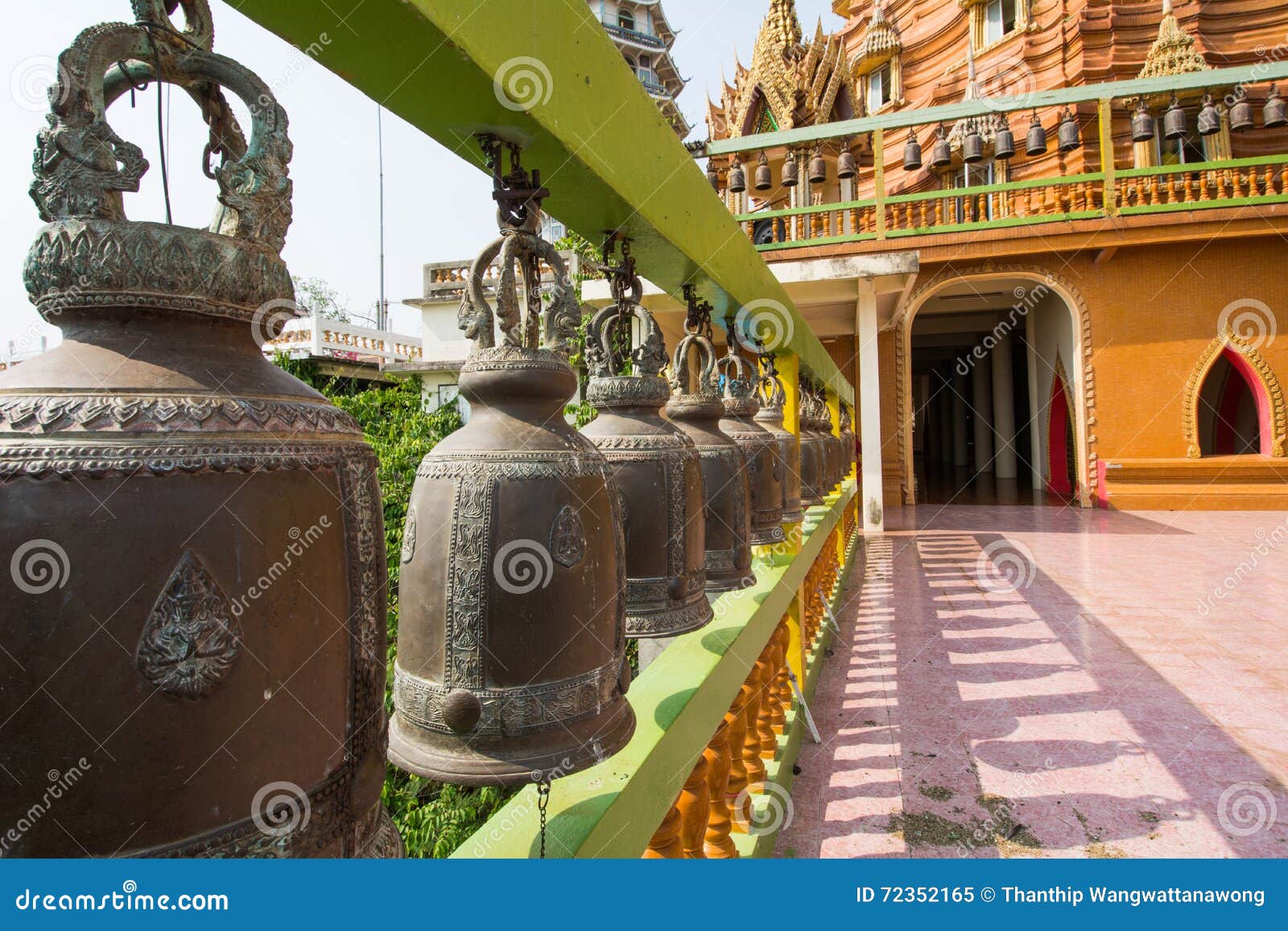 Bell in temple stock image. Image of brass, religion - 72352165