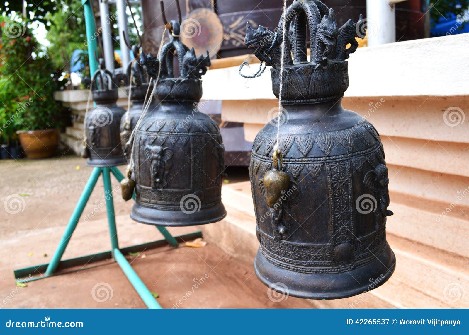 Bell in Temple stock image. Image of ancient, retro, buddhism - 42265537