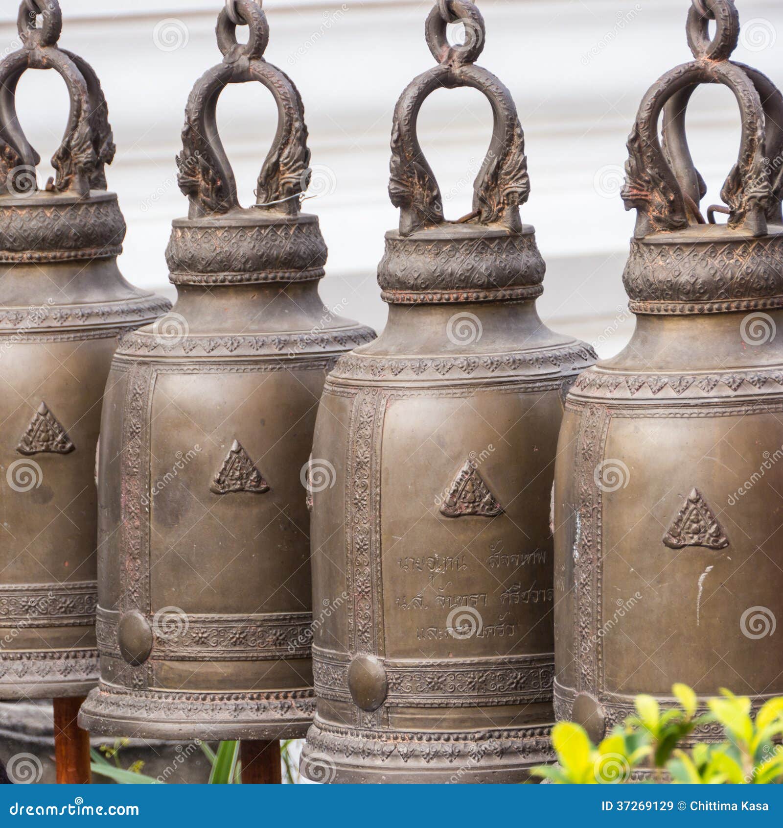Bell in temple stock image. Image of thailand, outdoor - 37269129