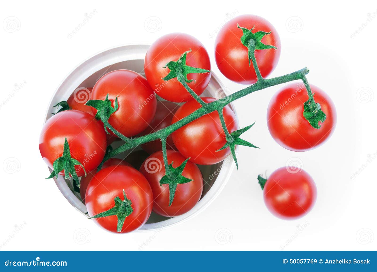 Bell Tomatoes on the Vine in the Plastic Cup Stock Image - Image of ...