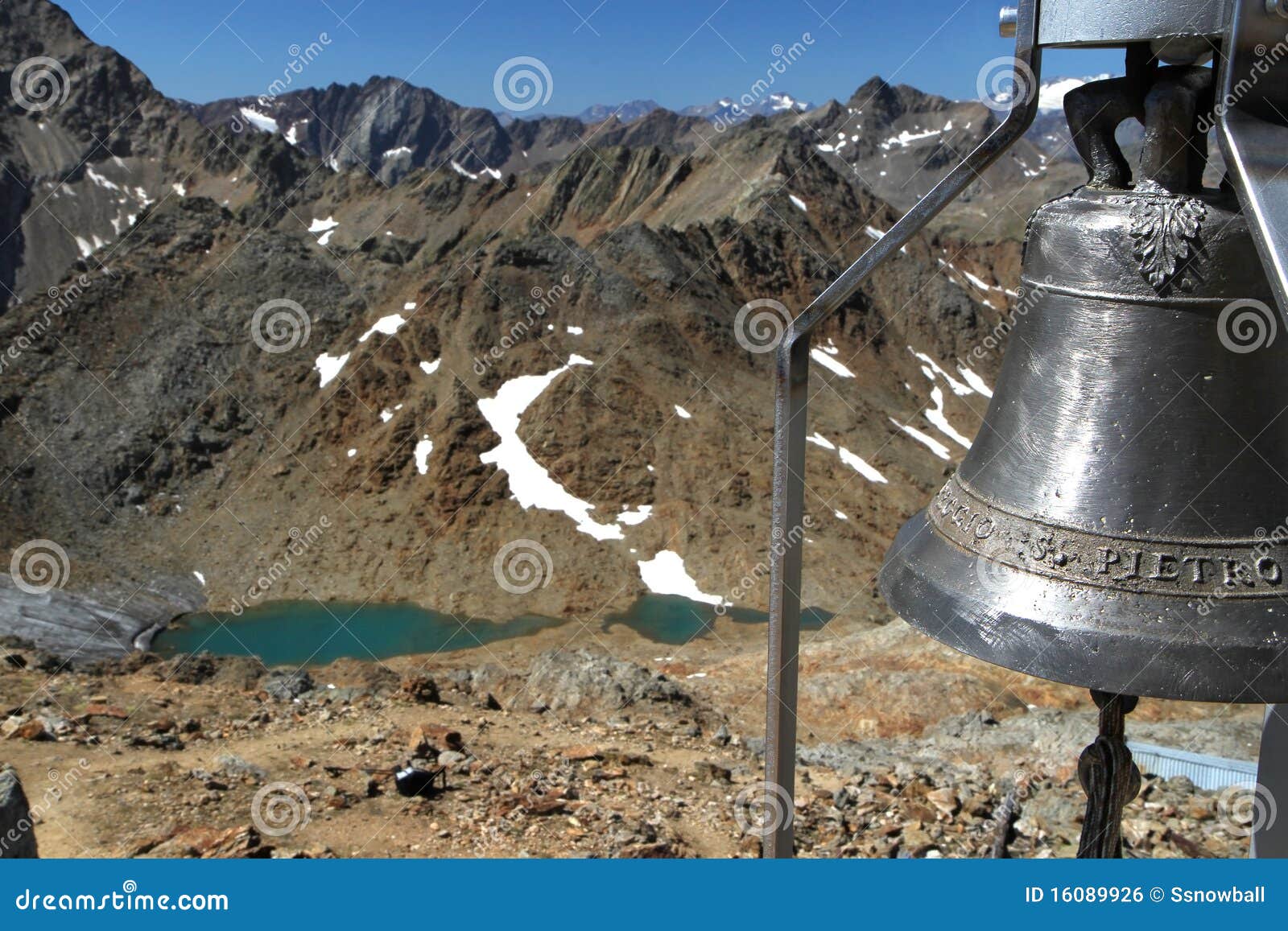 Bell on the top stock photo. Image of pass, trekking - 16089926