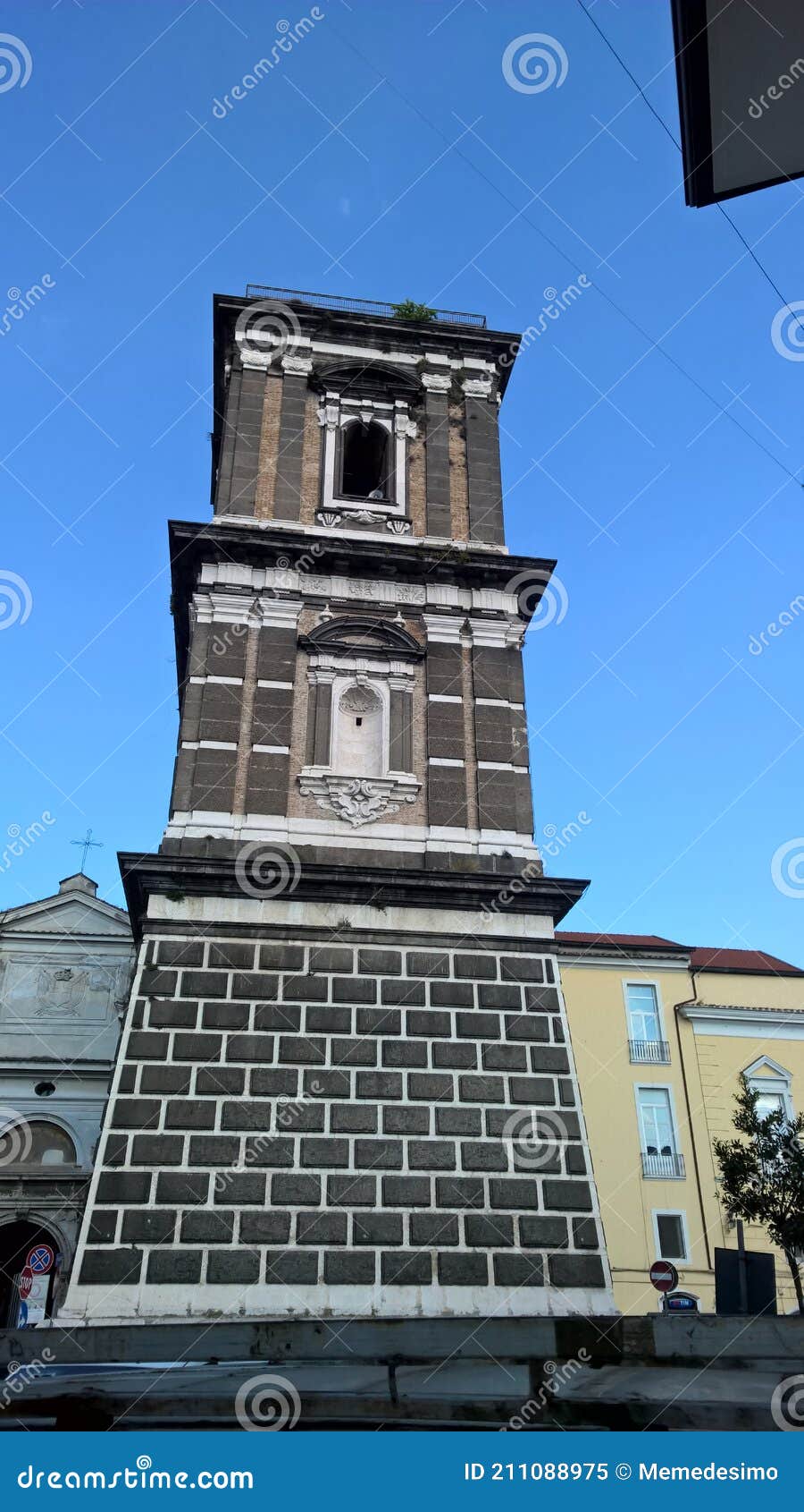 Bell Tower of the Annunziata Complex in Aversa, Italy Editorial Image ...