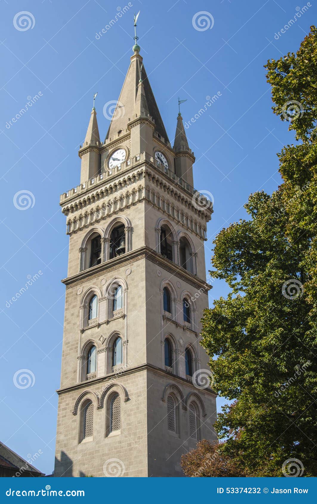 Bell Tower and Astronmical Clock in Messina Editorial Photography ...