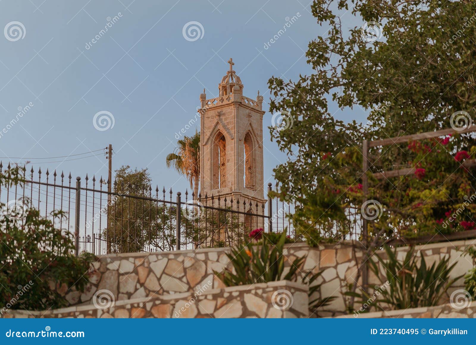 Bell Tower of Ayia Napa Monastery. Cyprus. Stock Image - Image of bell ...