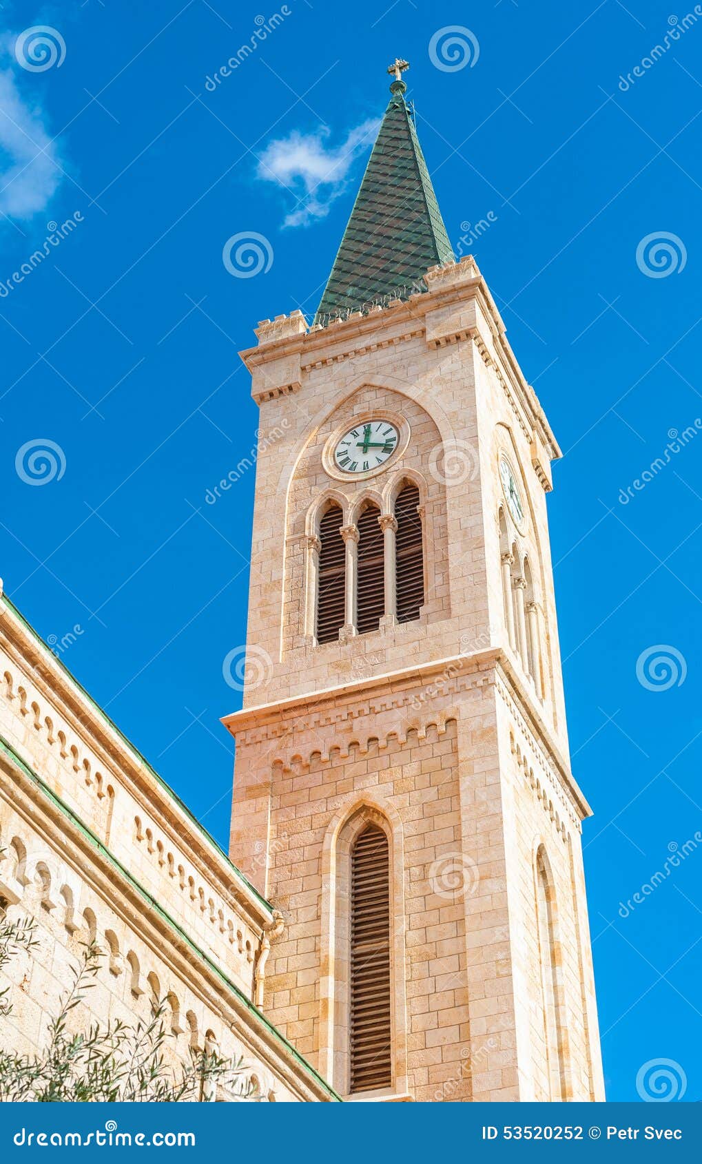 Bell tower stock photo. Image of white, blue, catholic - 53520252